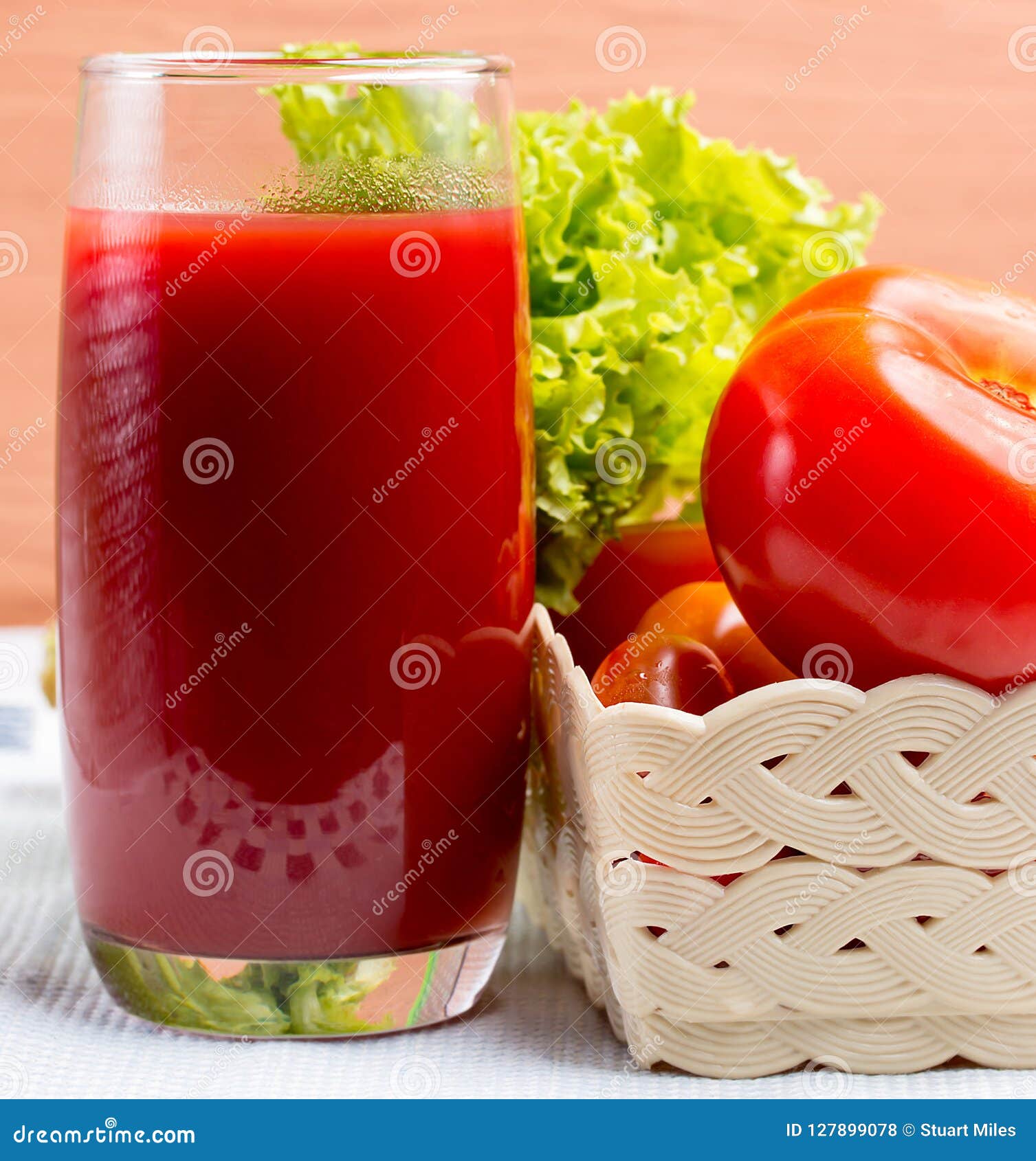 Glass Tomato Juice Means Thirsty Refreshment and Refreshments Stock ...