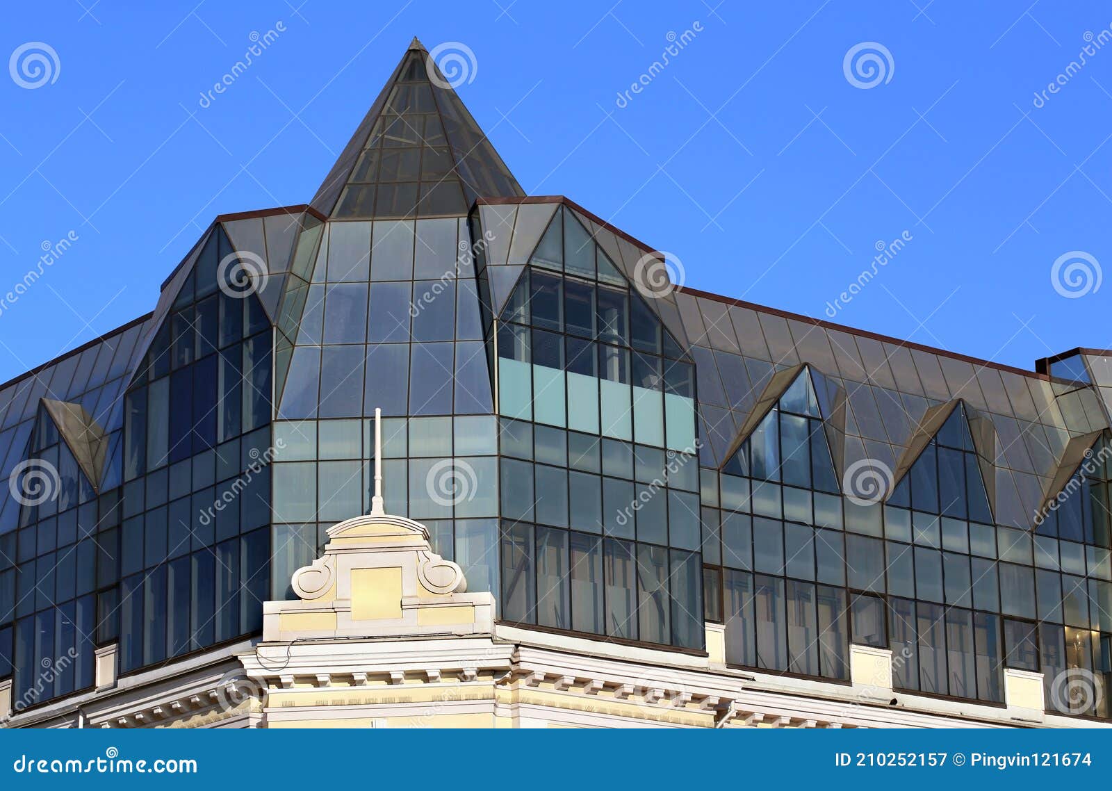 Glass top building stock image. Image of geometric, contemporary ...