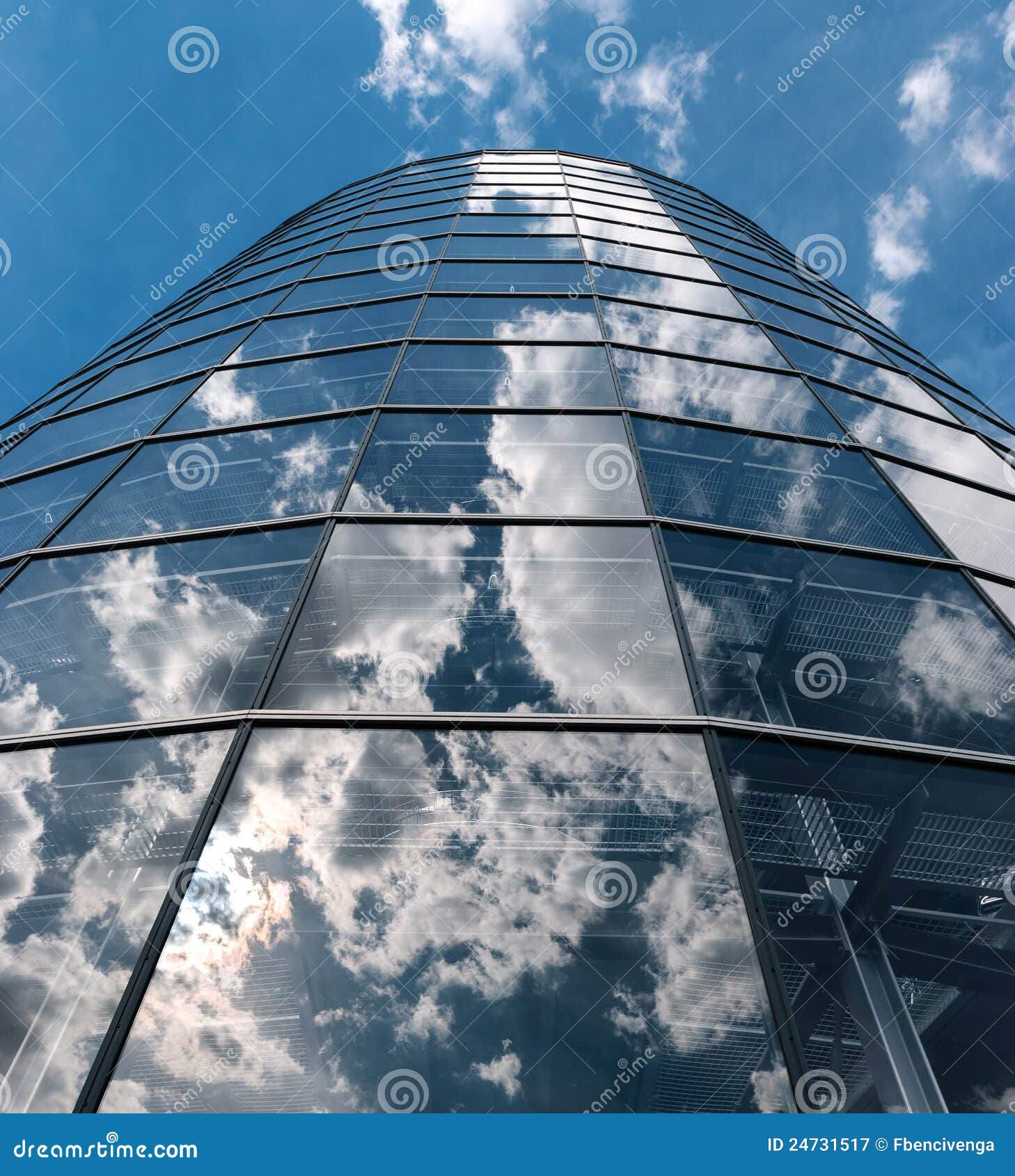 Glass tower stock image. Image of blue, reflection, tower - 24731517
