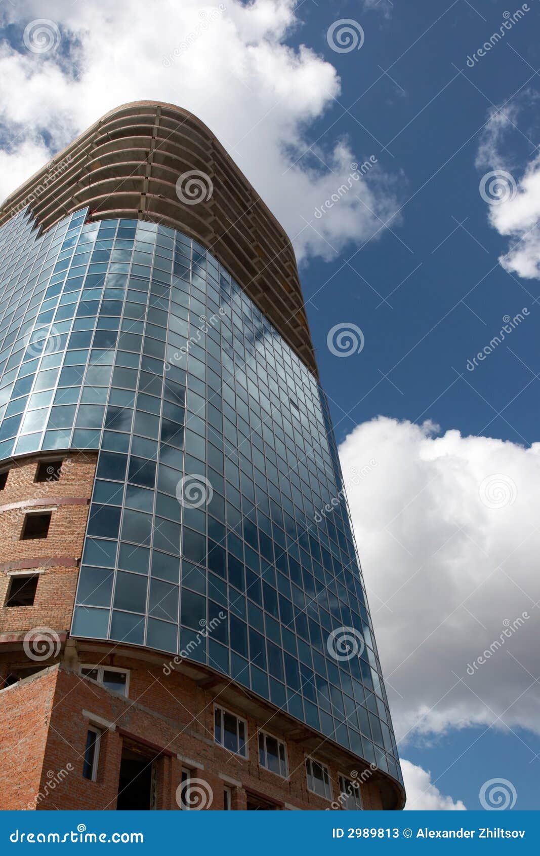 Glass tower construction stock image. Image of contractor - 2989813