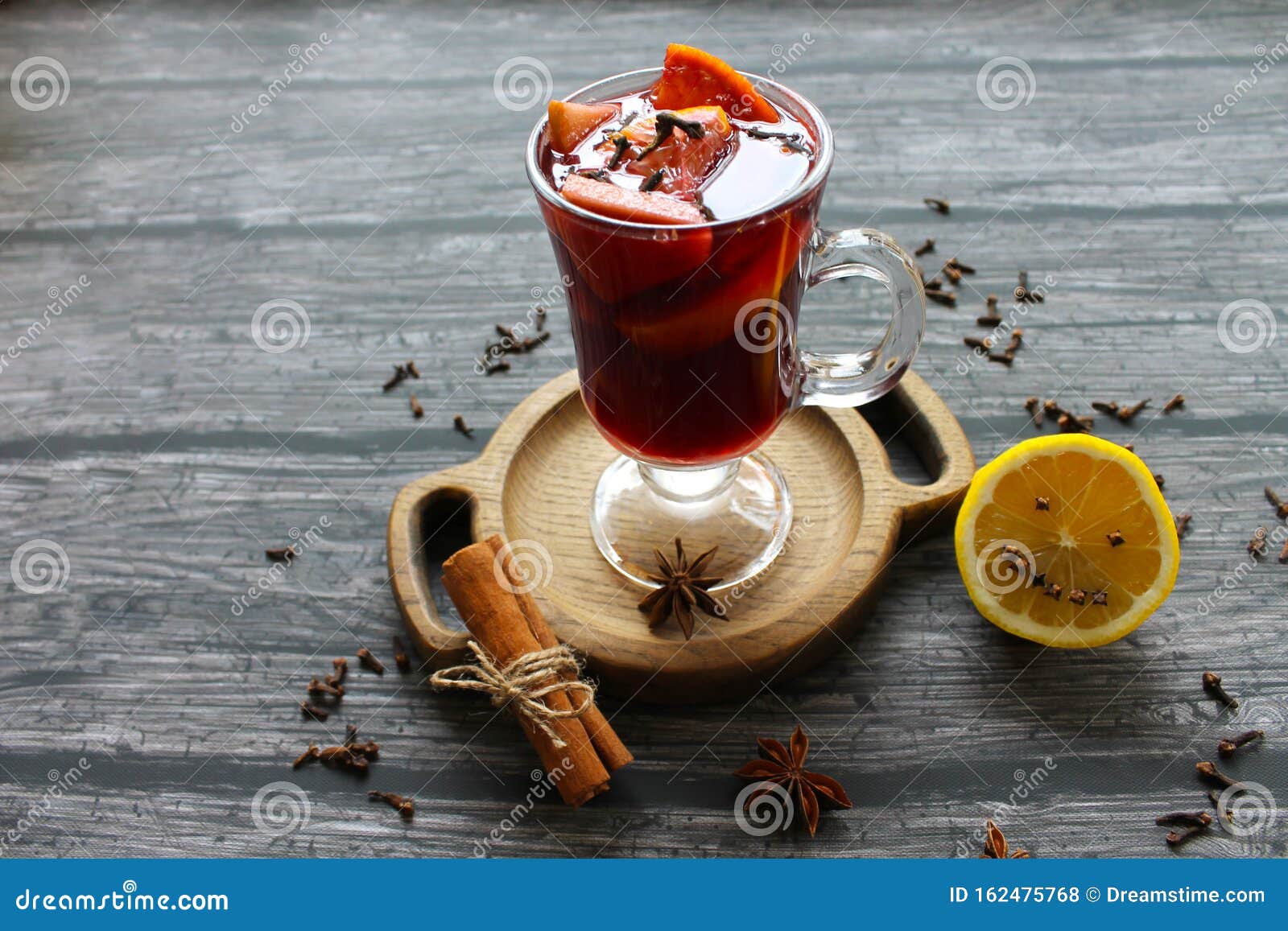 Traditional Mulled Wine. Glass of Mulled Wine. Stock Photo - Image of ...