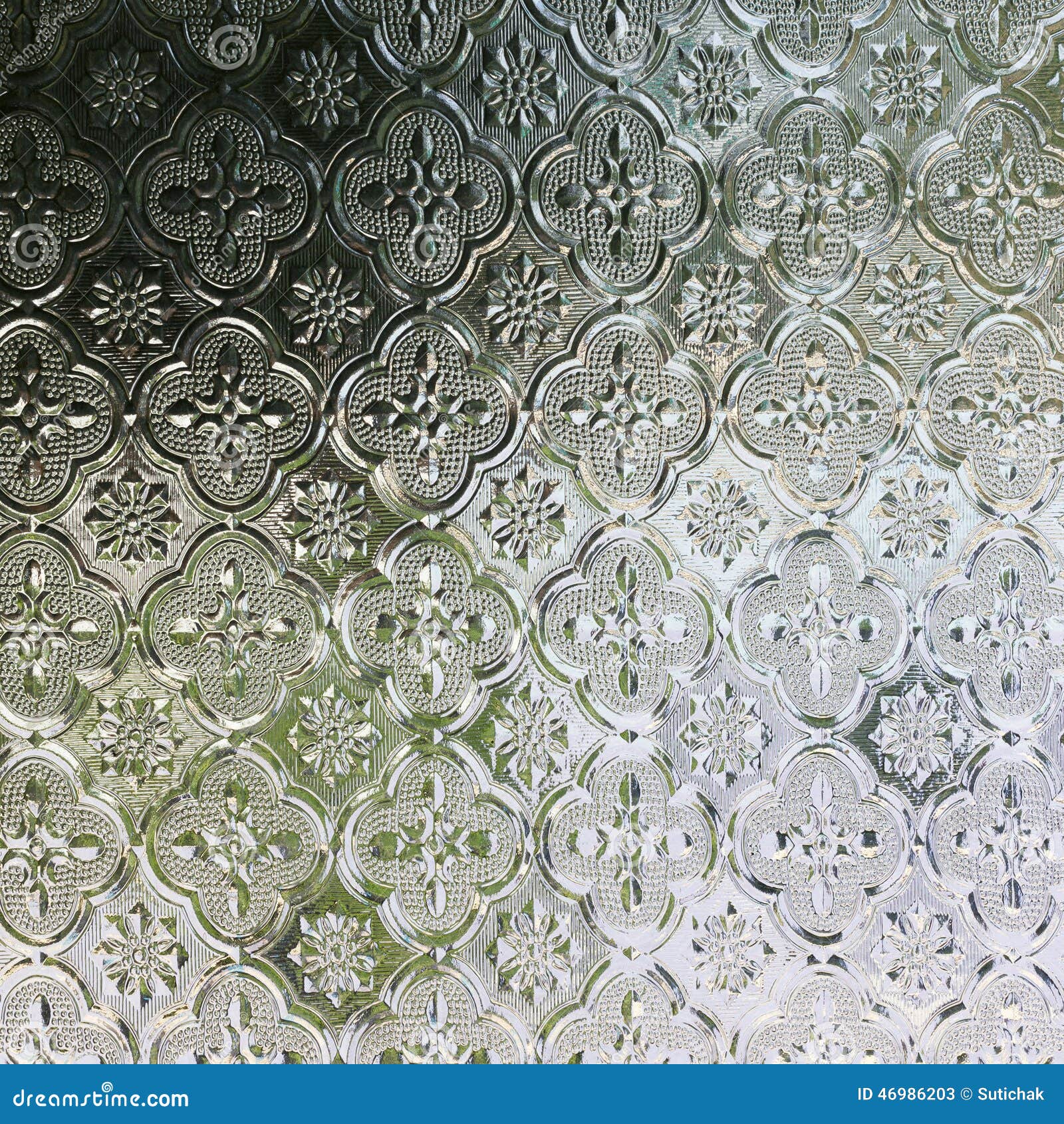 Glass Traditional Thai Style Texture Decorated Stock Image - Image of ...