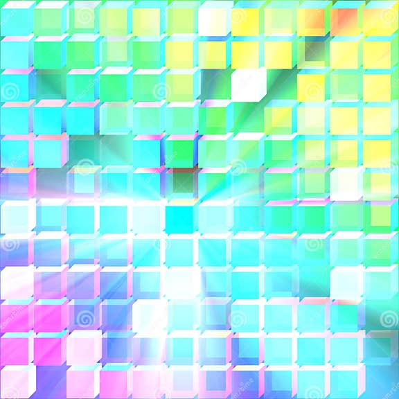 Glass Translucent Cubes Background Glowing Stock Illustration ...