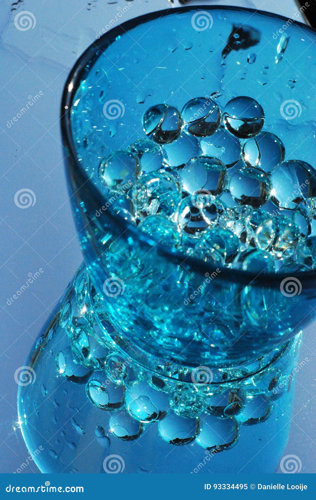 Glass Water with Transparant Bubbles Stock Image - Image of blue ...