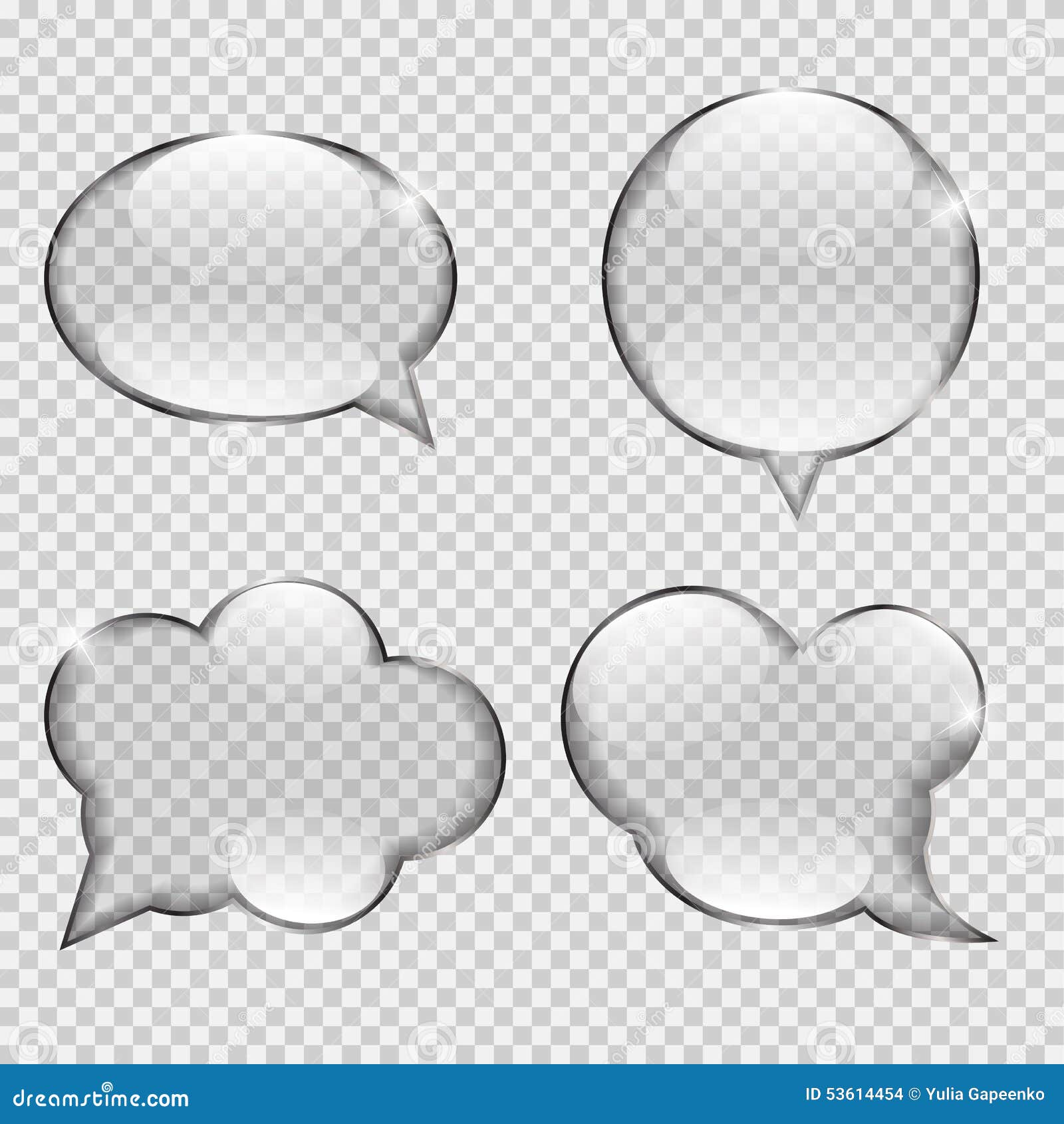 Glass Transparency Speech Bubble Vector Stock Vector - Illustration of ...