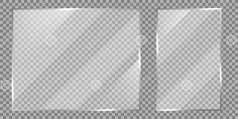 Glass on Transparent Background. Realistic Transparent Glass Window ...