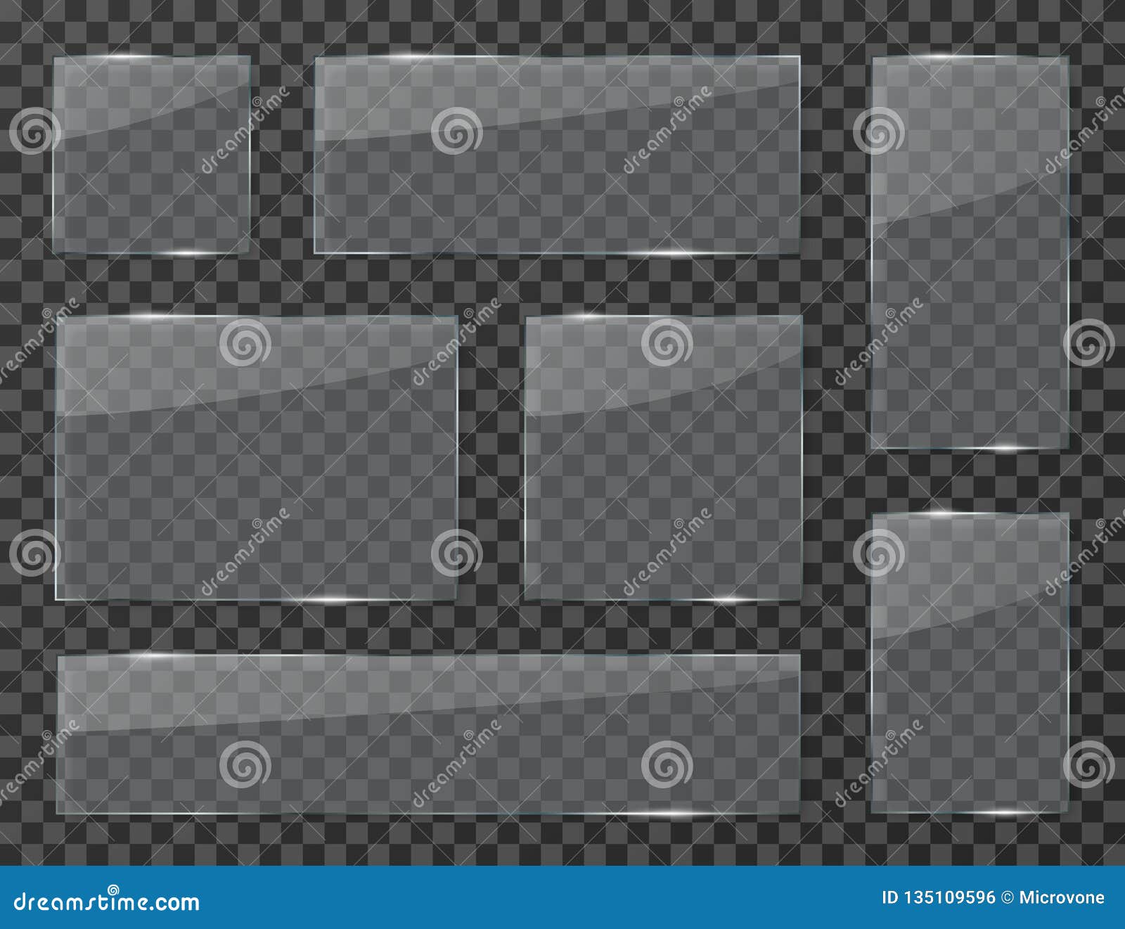 Glass Transparent Banners. Clear Window Glass with Reflection Stock ...