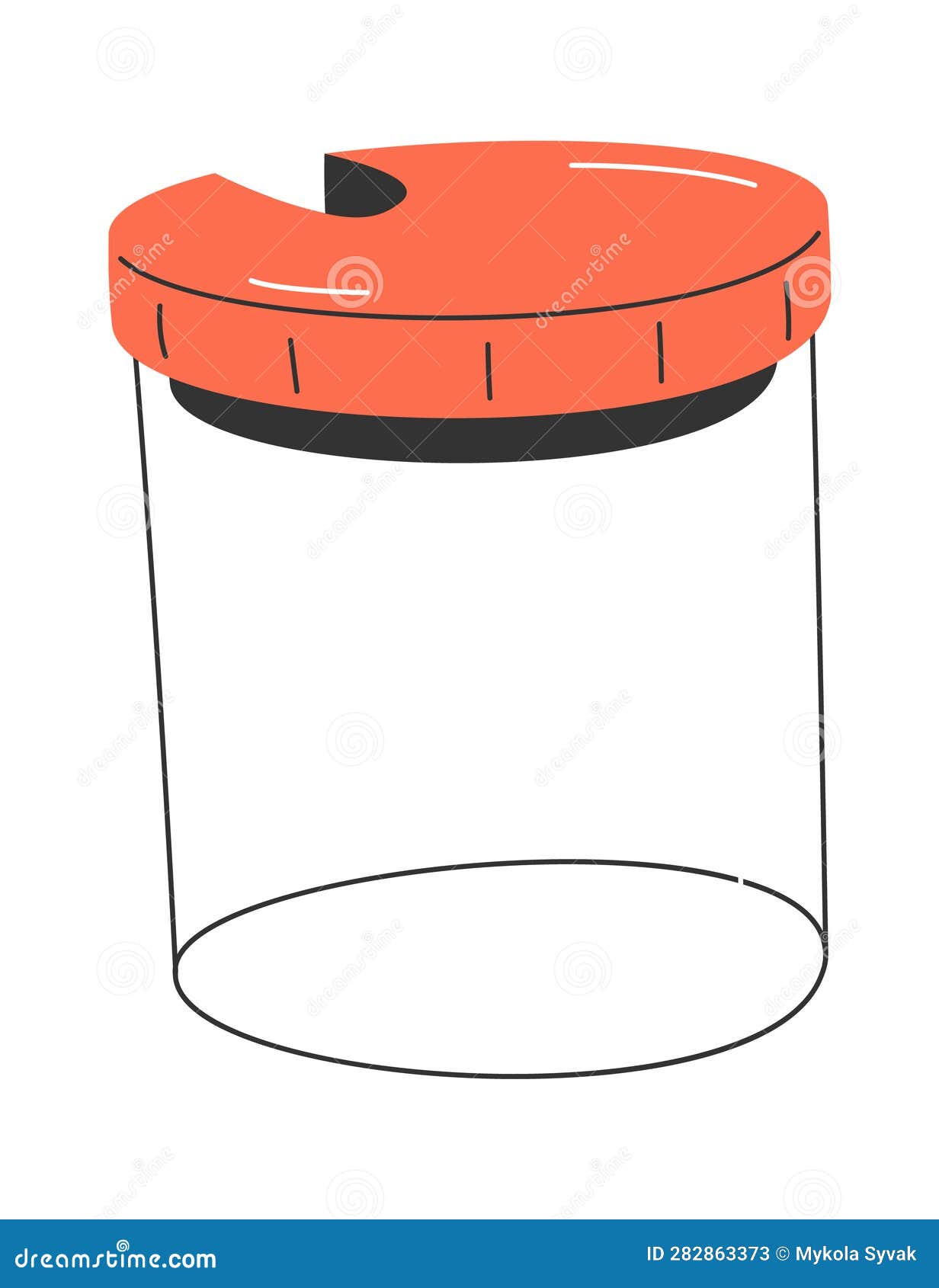 Glass Transparent Can stock vector. Illustration of canned - 282863373