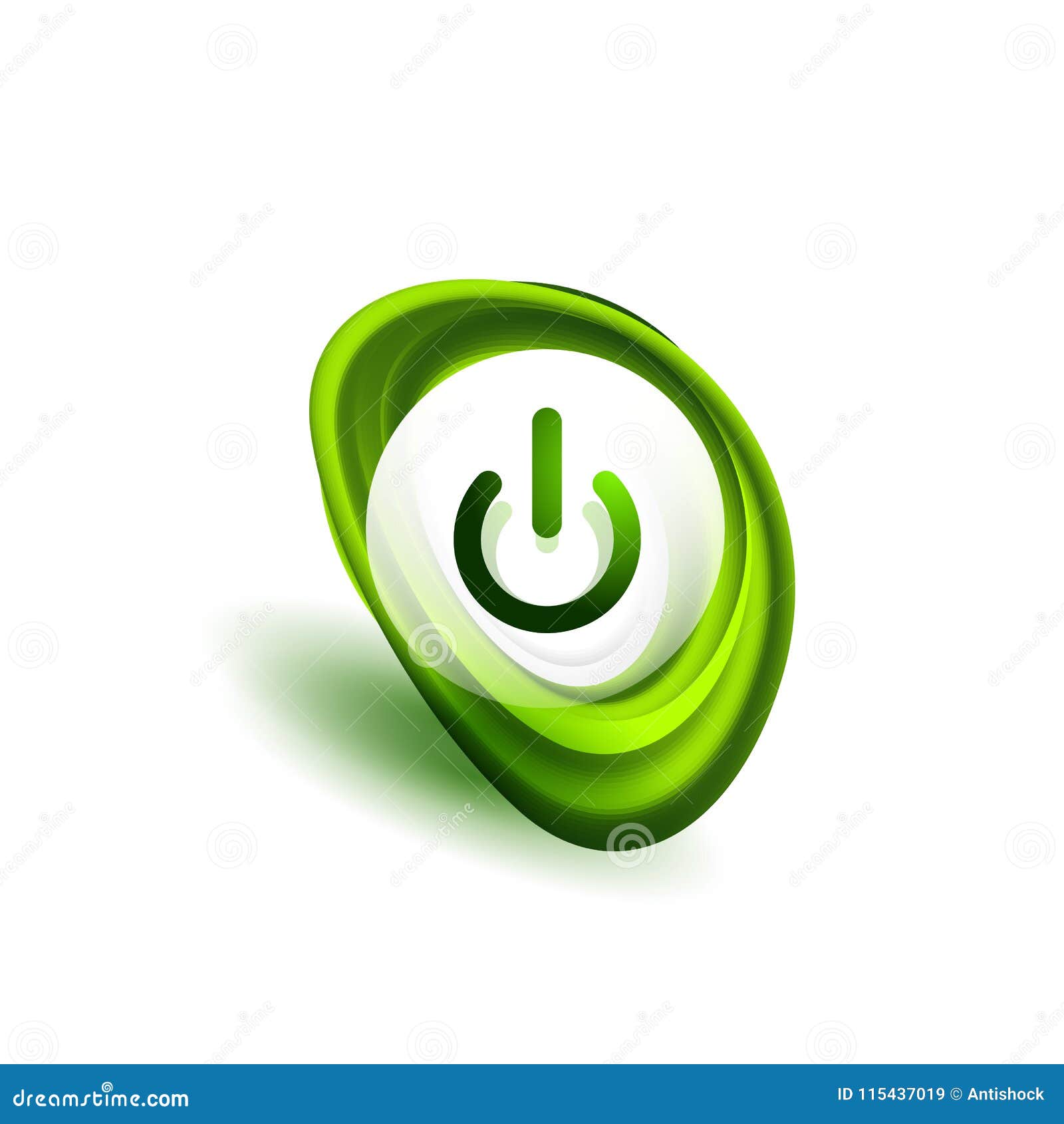 Glass Transparent Effect Power Start Button, on Off Icon, Vector UI or ...