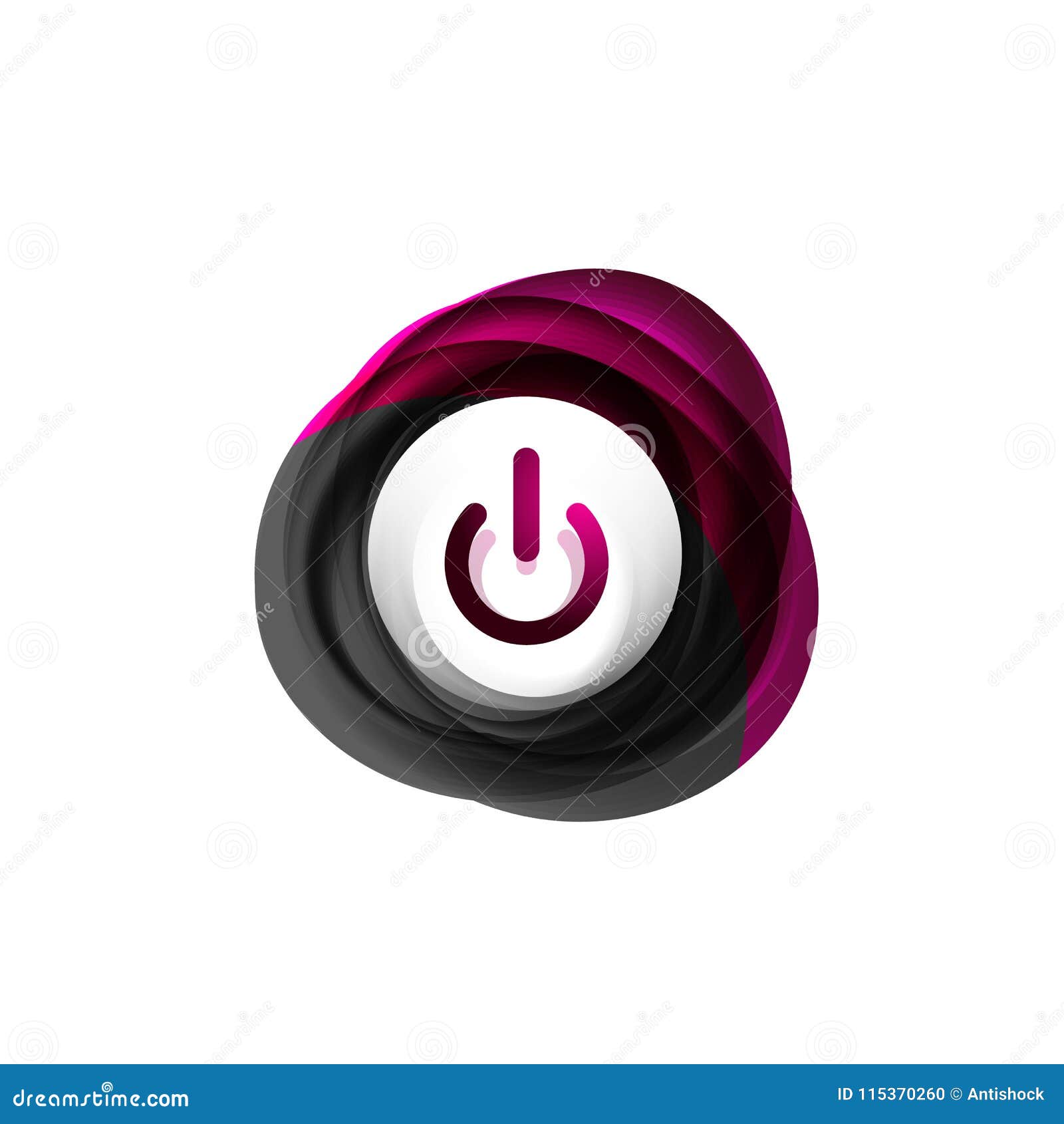 Glass Transparent Effect Power Start Button, on Off Icon, Vector UI or ...