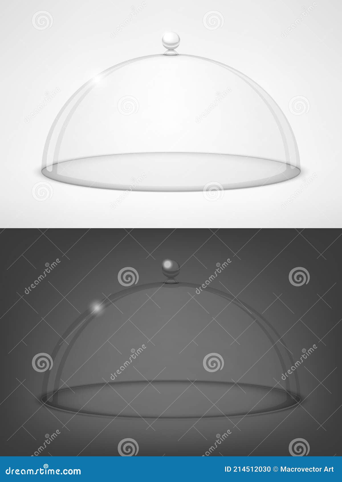 Glass Transparent Half-sphere Stock Vector - Illustration of sphere ...