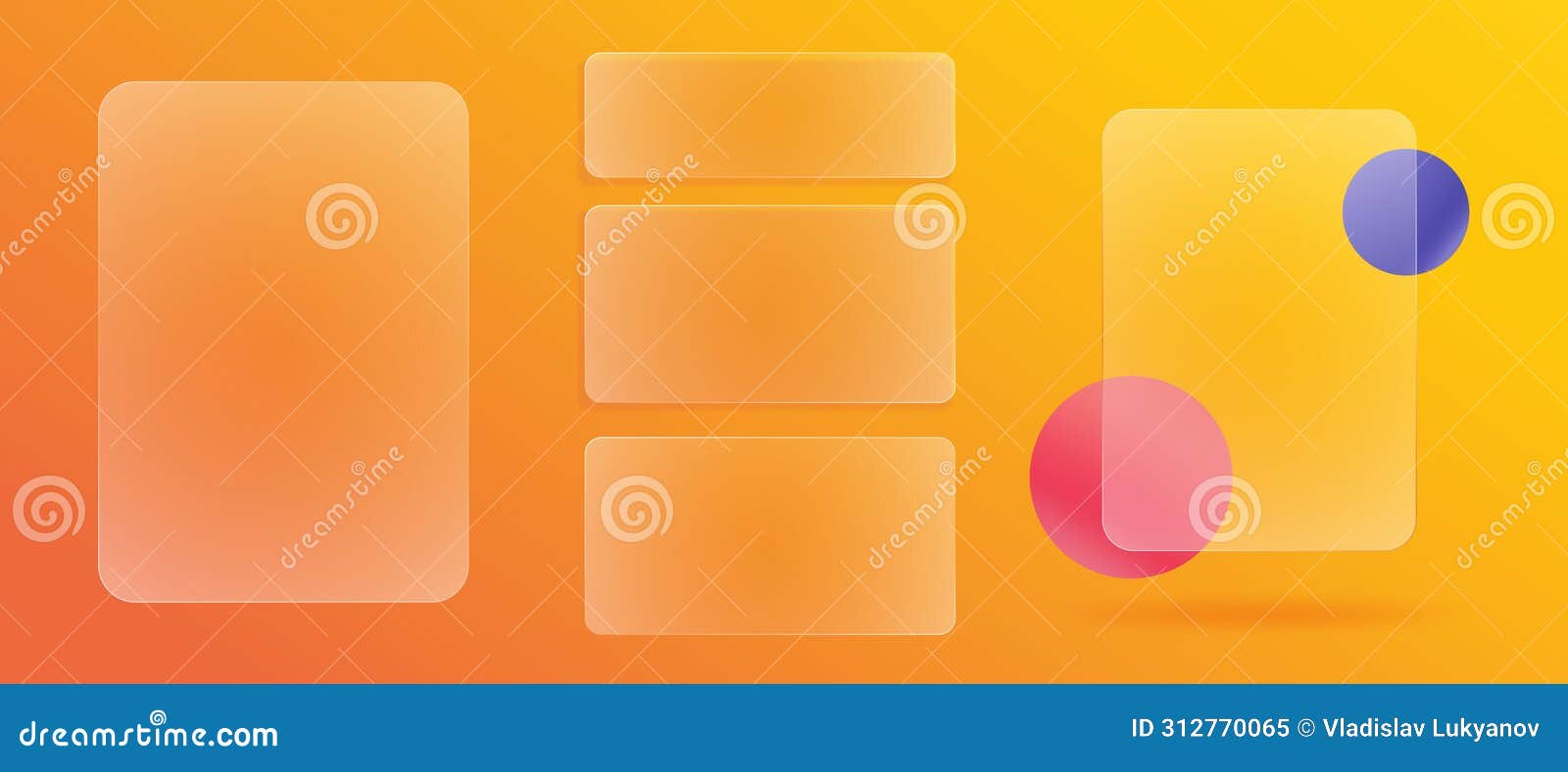 Glass Transparent Interface Ui Digital Window Element Design Vector ...