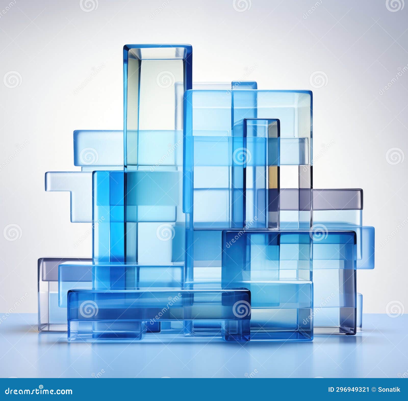 Glass Translucent Abstract Sculpture by Generative AI Stock ...