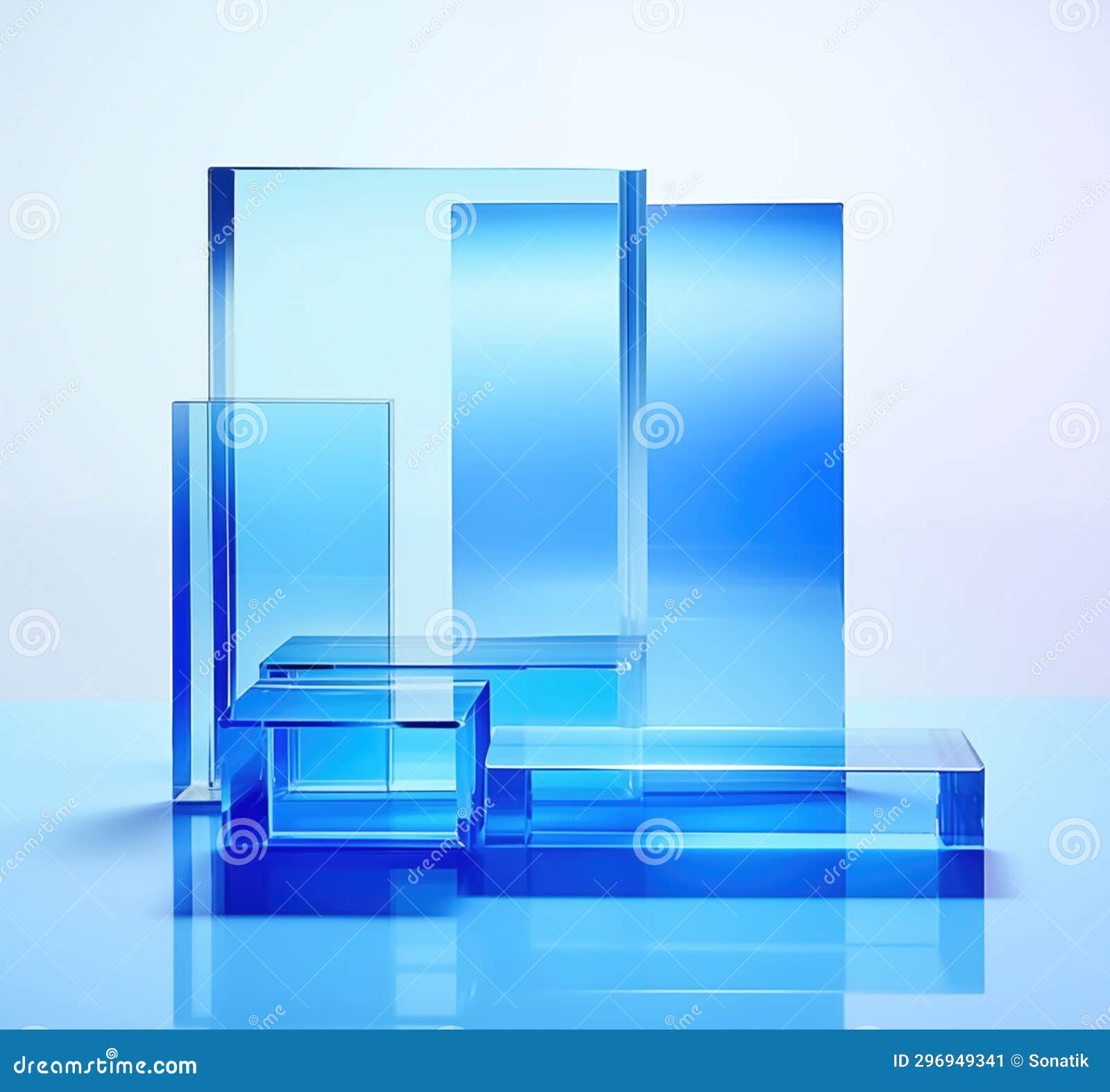 Glass Translucent Abstract Sculpture by Generative AI Stock ...