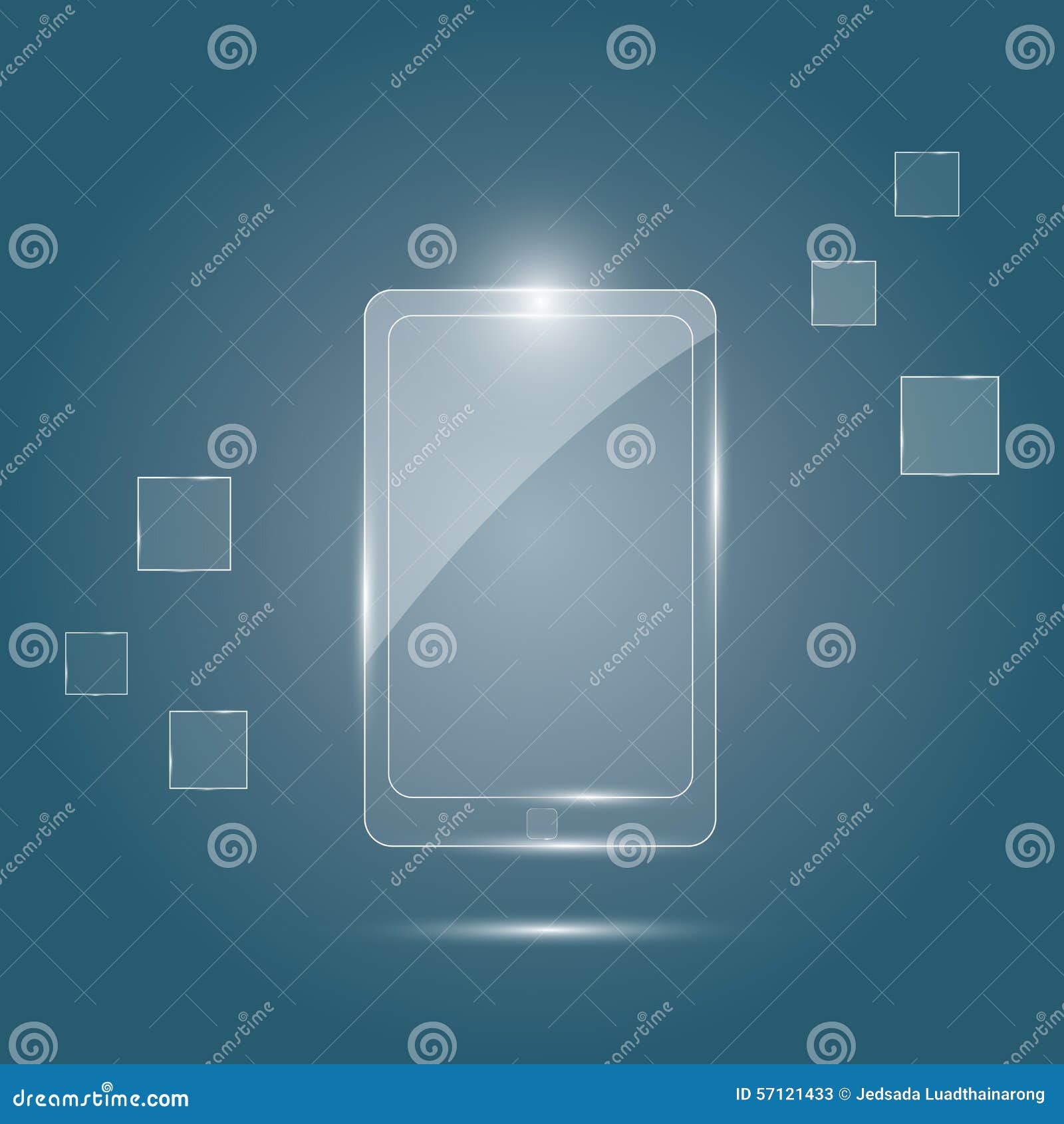 A Glass Transparent Smartphone Stock Vector - Illustration of phone ...