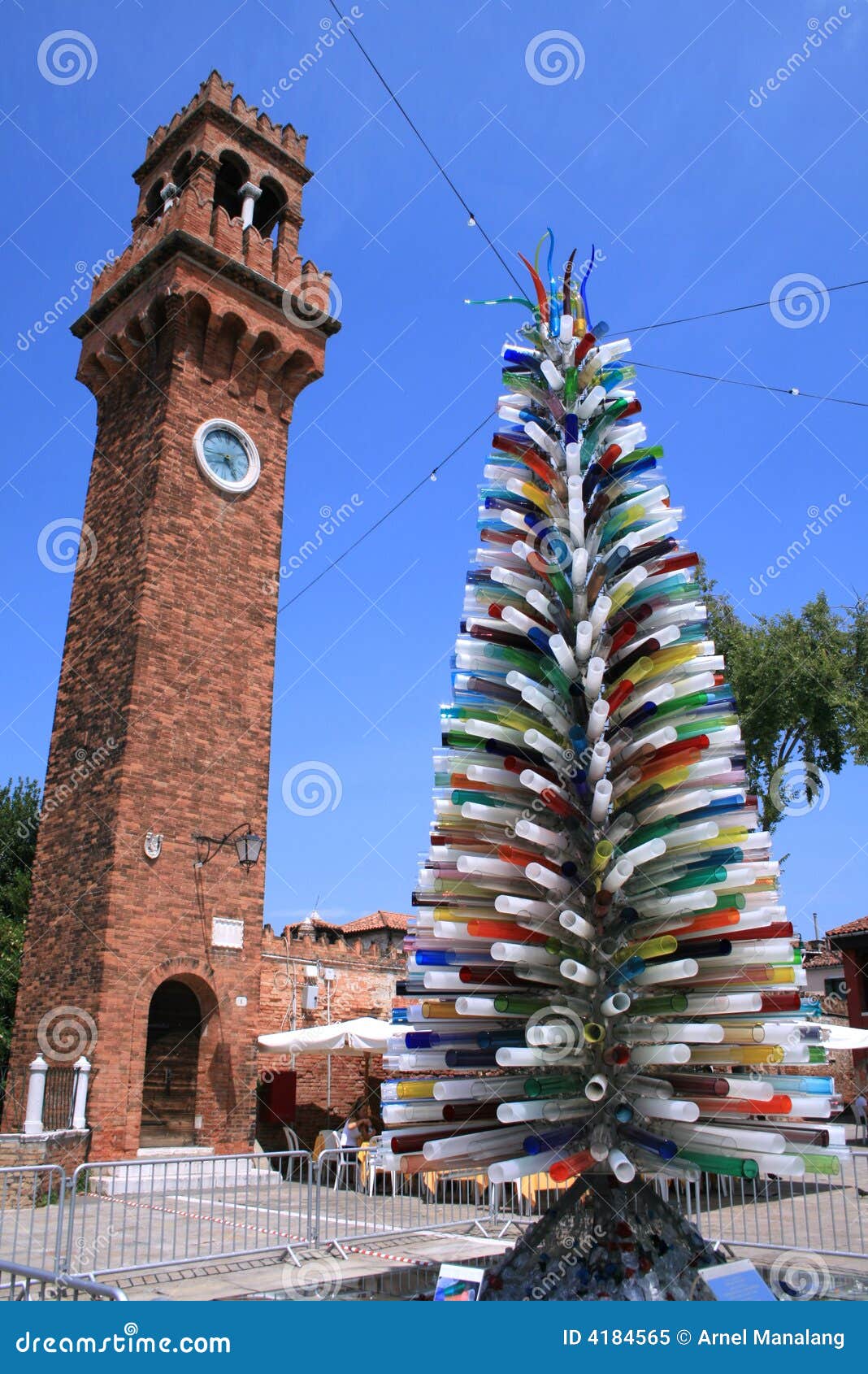 Glass Tree in Murano Island Stock Image - Image of venice, clock: 4184565