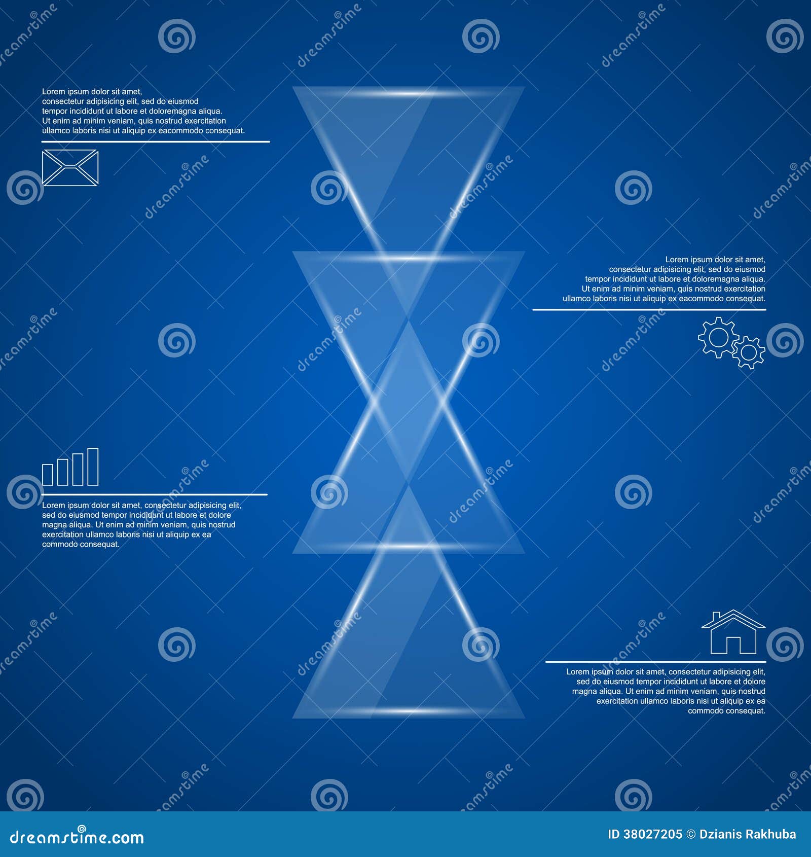 Glass triangle infographic stock vector. Illustration of creative ...