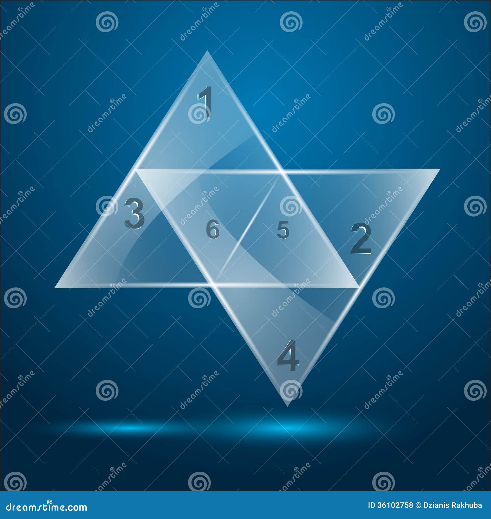 Glass triangle infographic stock vector. Illustration of creative ...