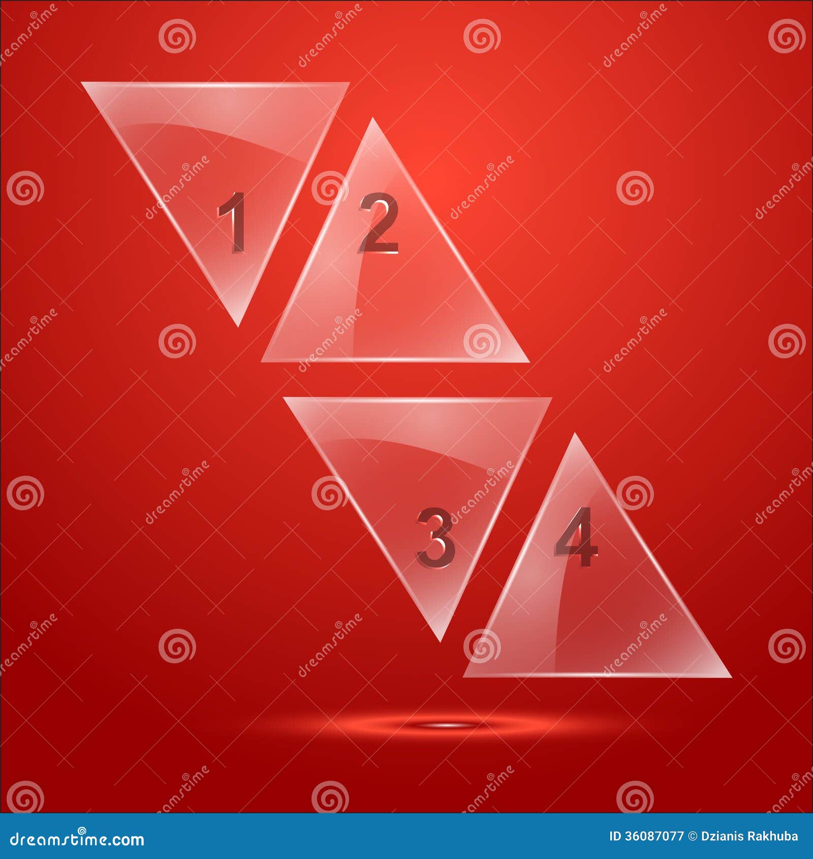 Glass triangle infographic stock vector. Illustration of banner - 36087077