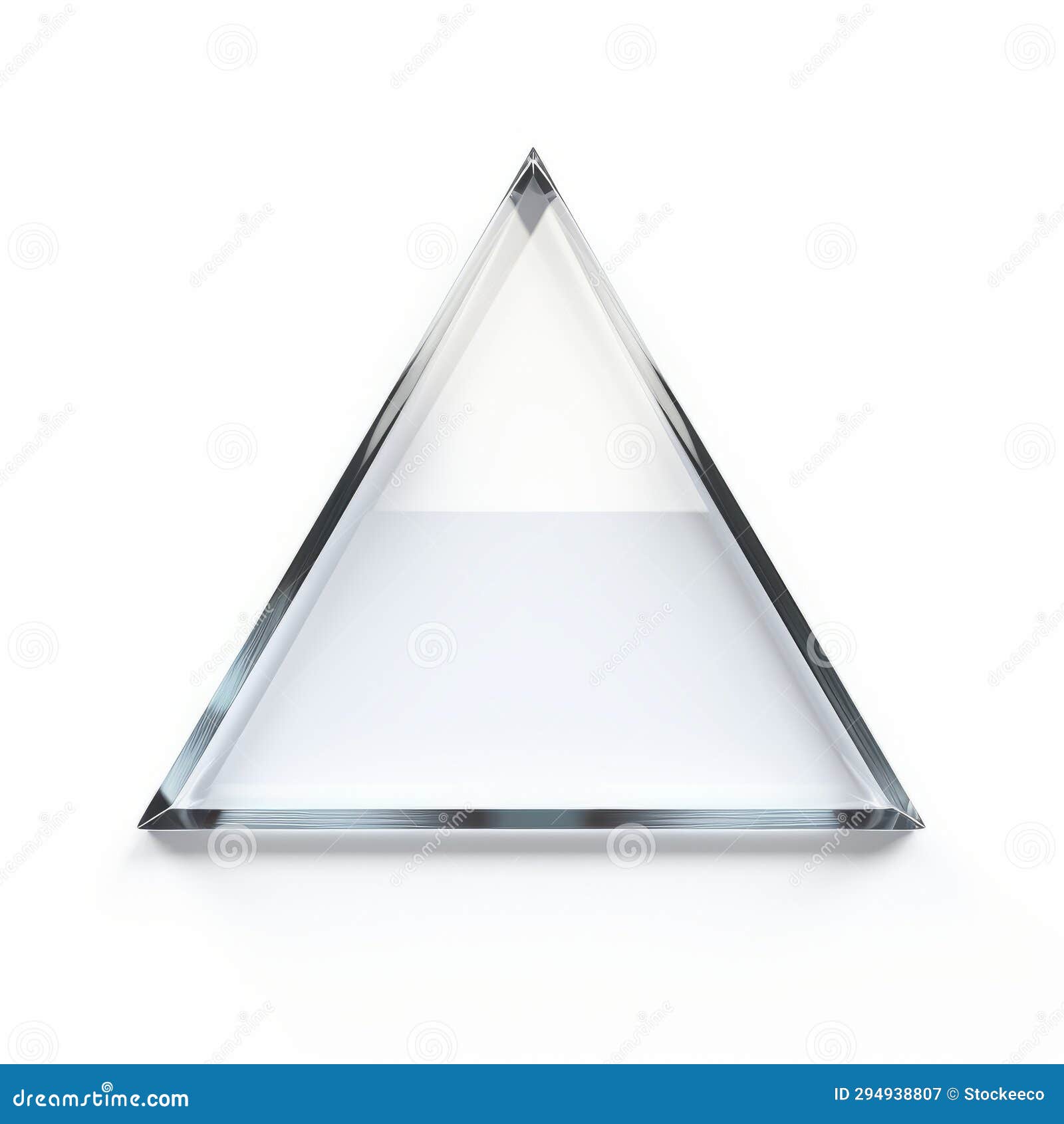 Glass Triangle Stand: Unique Composition with Realistic Light Depiction ...