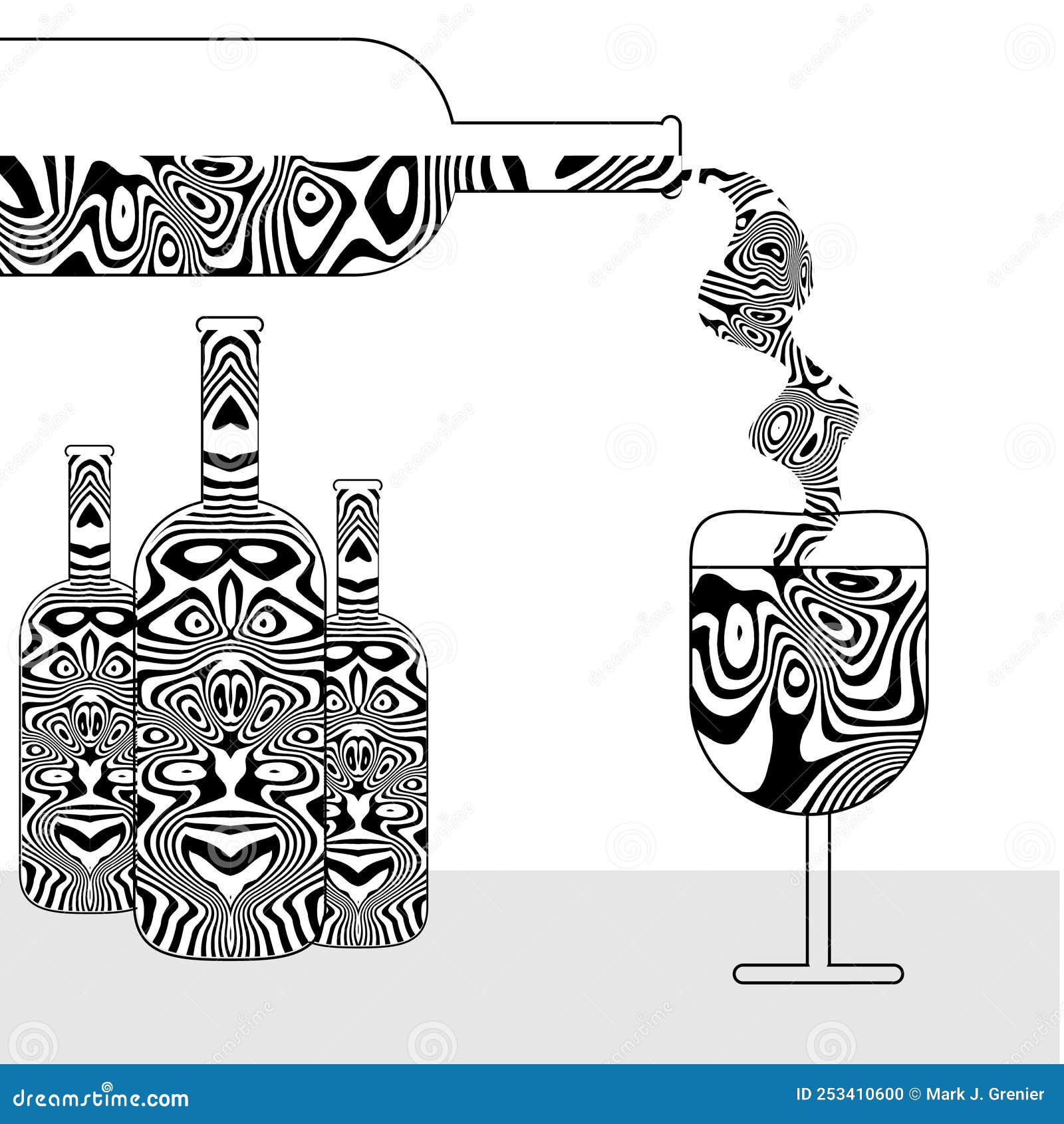 A Glass of Tribal Wine stock vector. Illustration of imbibe - 253410600