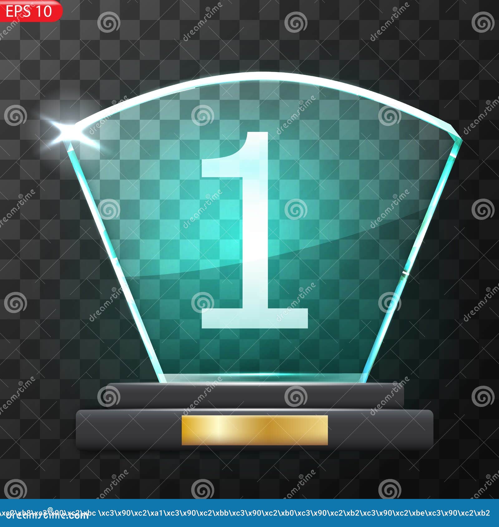 Glass Trophy Award. First Place Prize Plaque Stock Vector ...