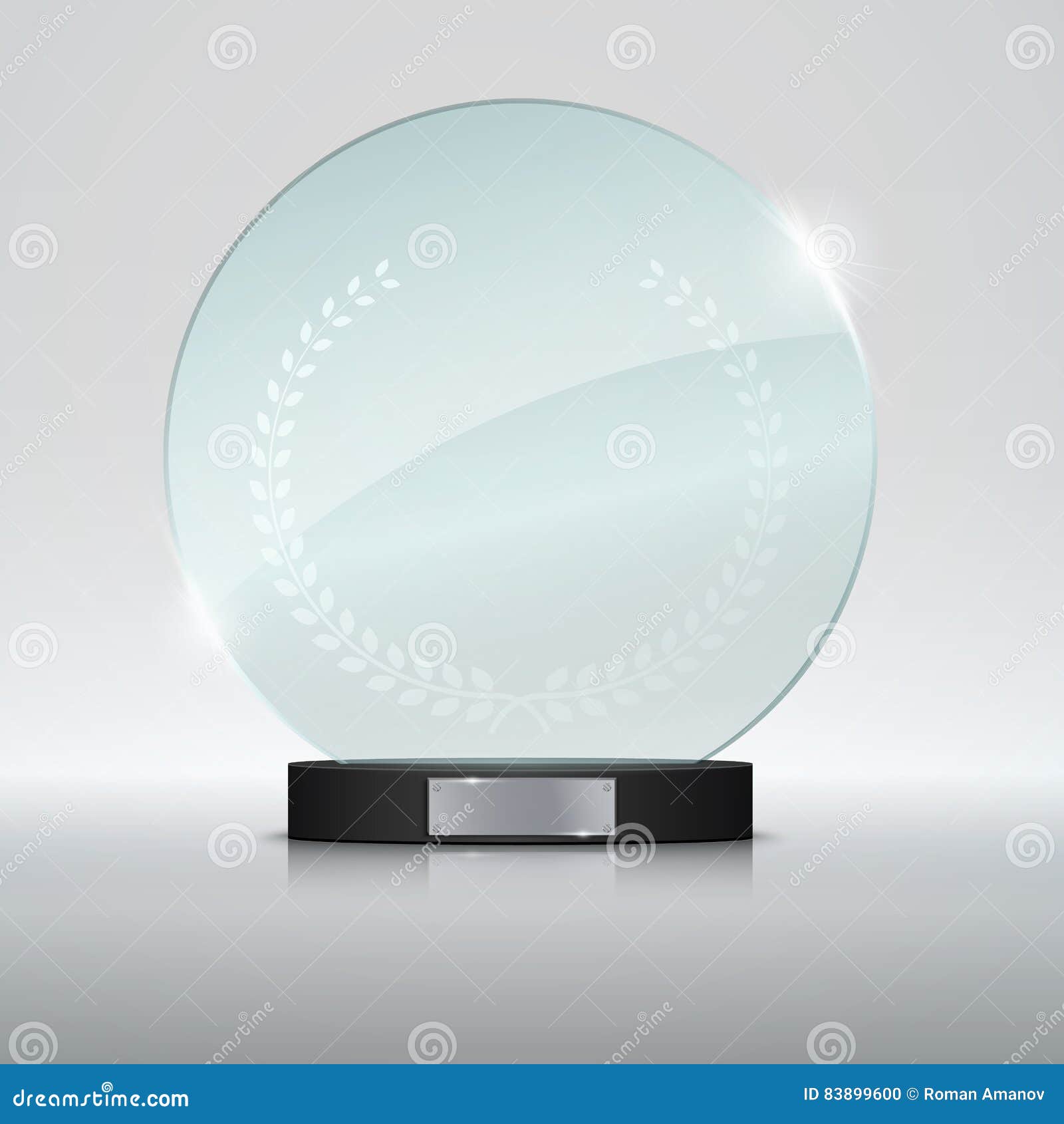 Glass Trophy Award. Vector Illustration Stock Vector - Illustration of ...
