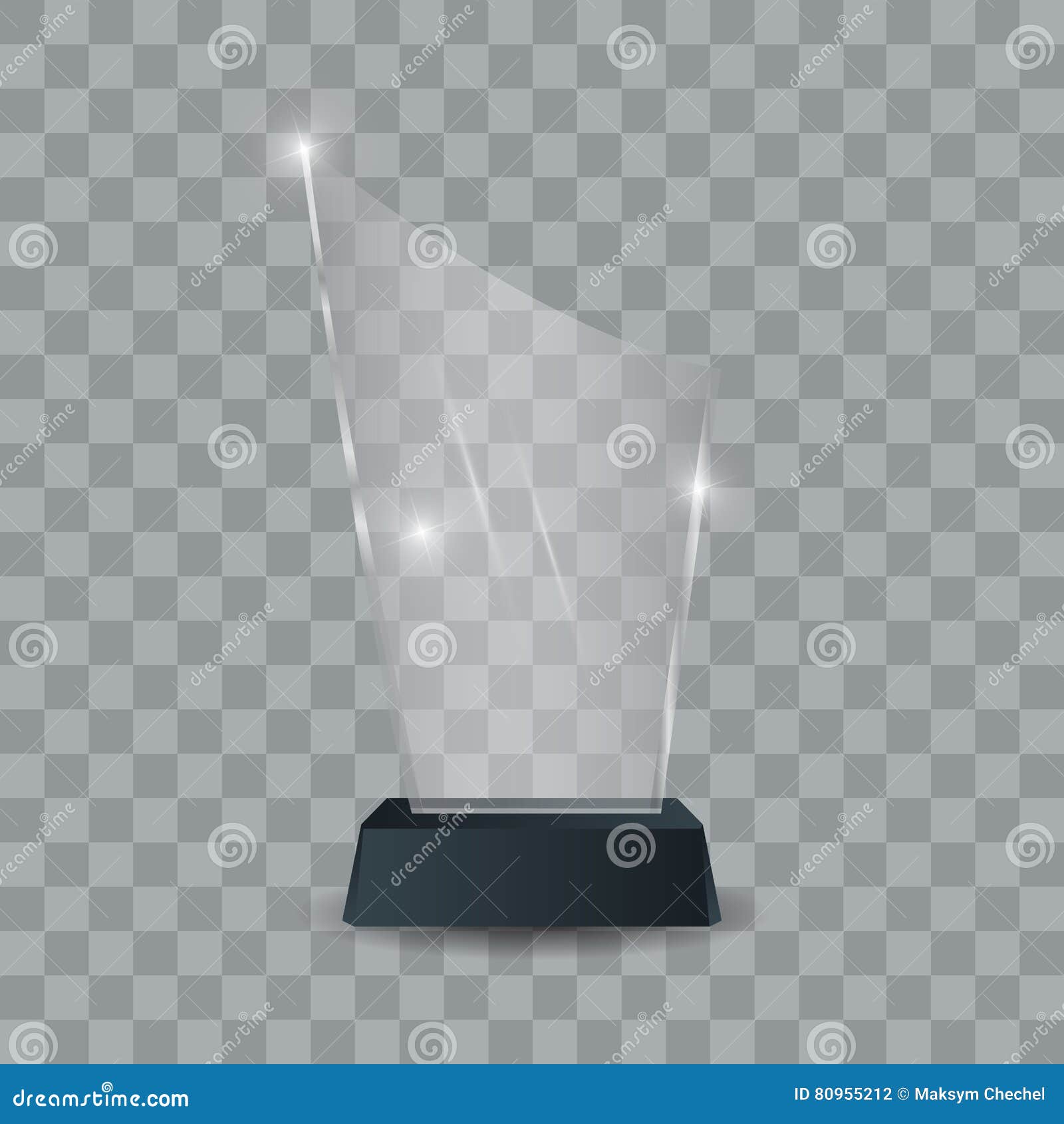 Glass Trophy Award Vector Illustration Stock Vector - Illustration of ...