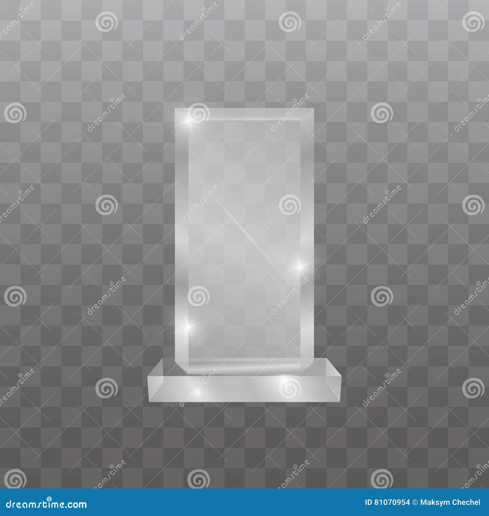 Glass Trophy Award Vector Illustration Stock Vector - Illustration of ...