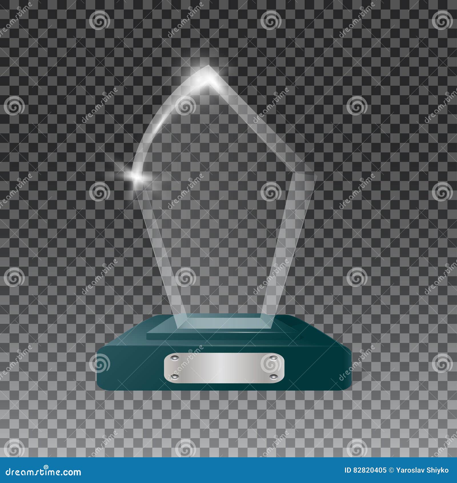 Glass Trophy Awards Vector Illustration Stock Vector - Illustration of ...