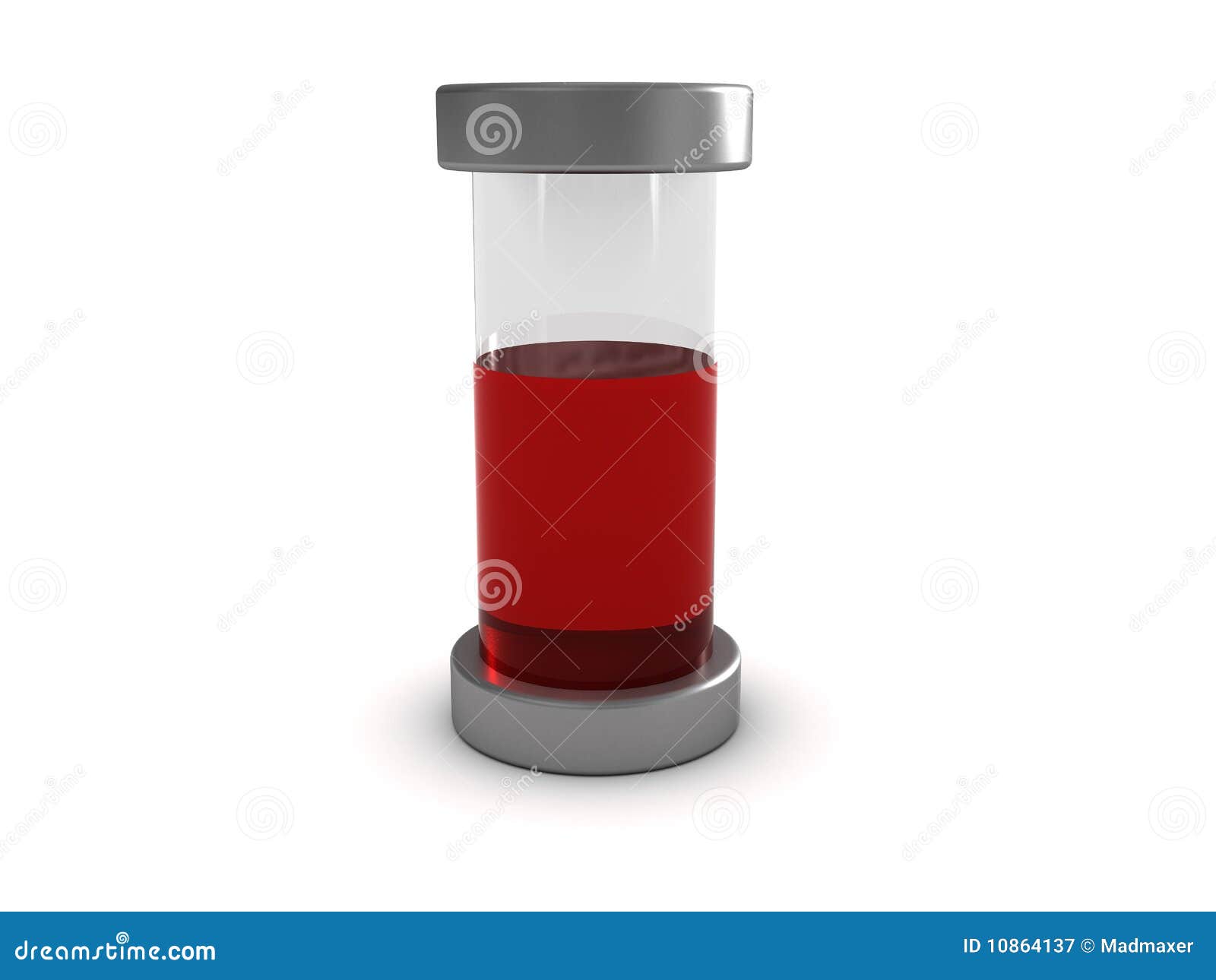 Glass tube with blood stock illustration. Illustration of chemical ...