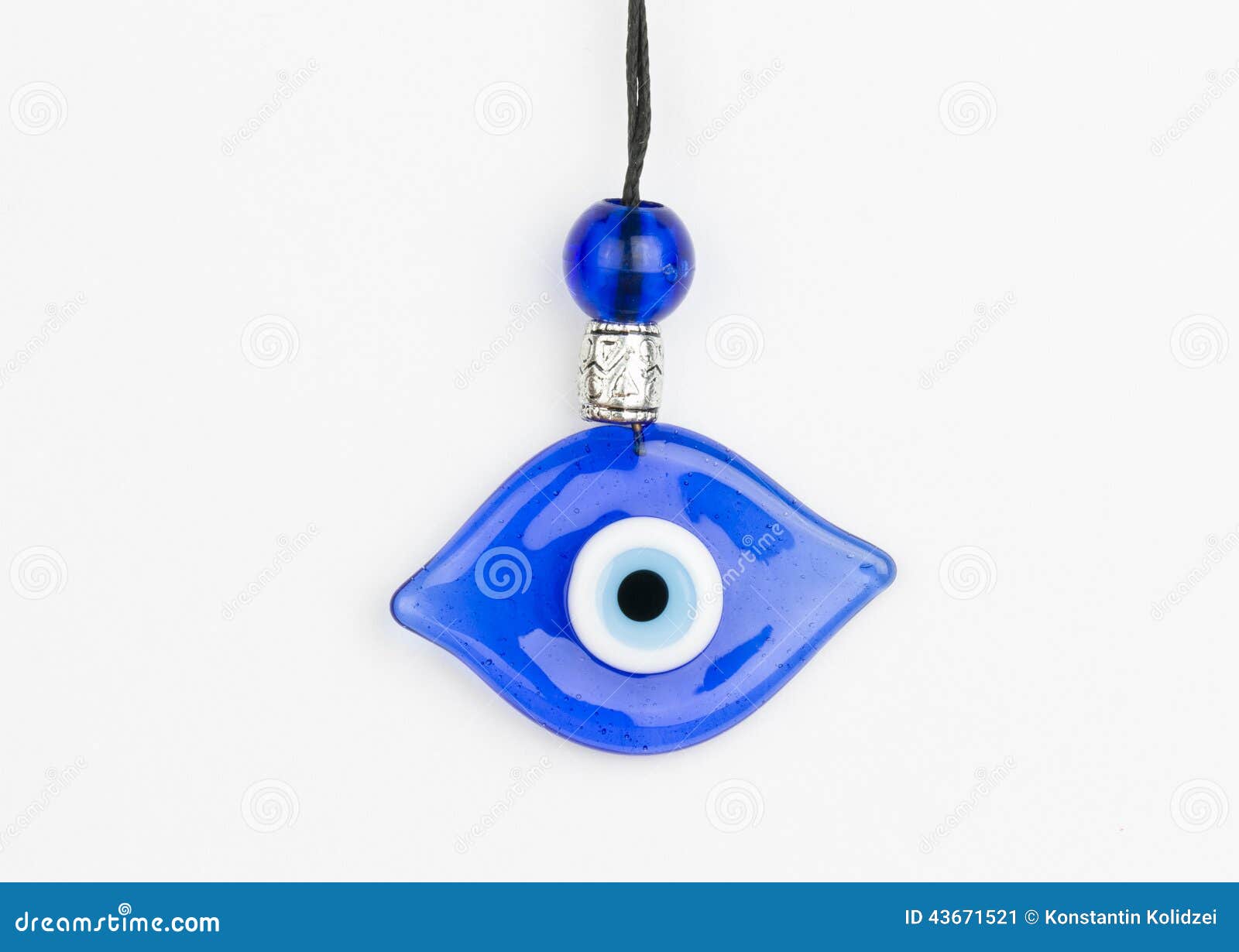 Glass Turkish Eye On White Background Evil Eye Amulet Protect From Bad ...