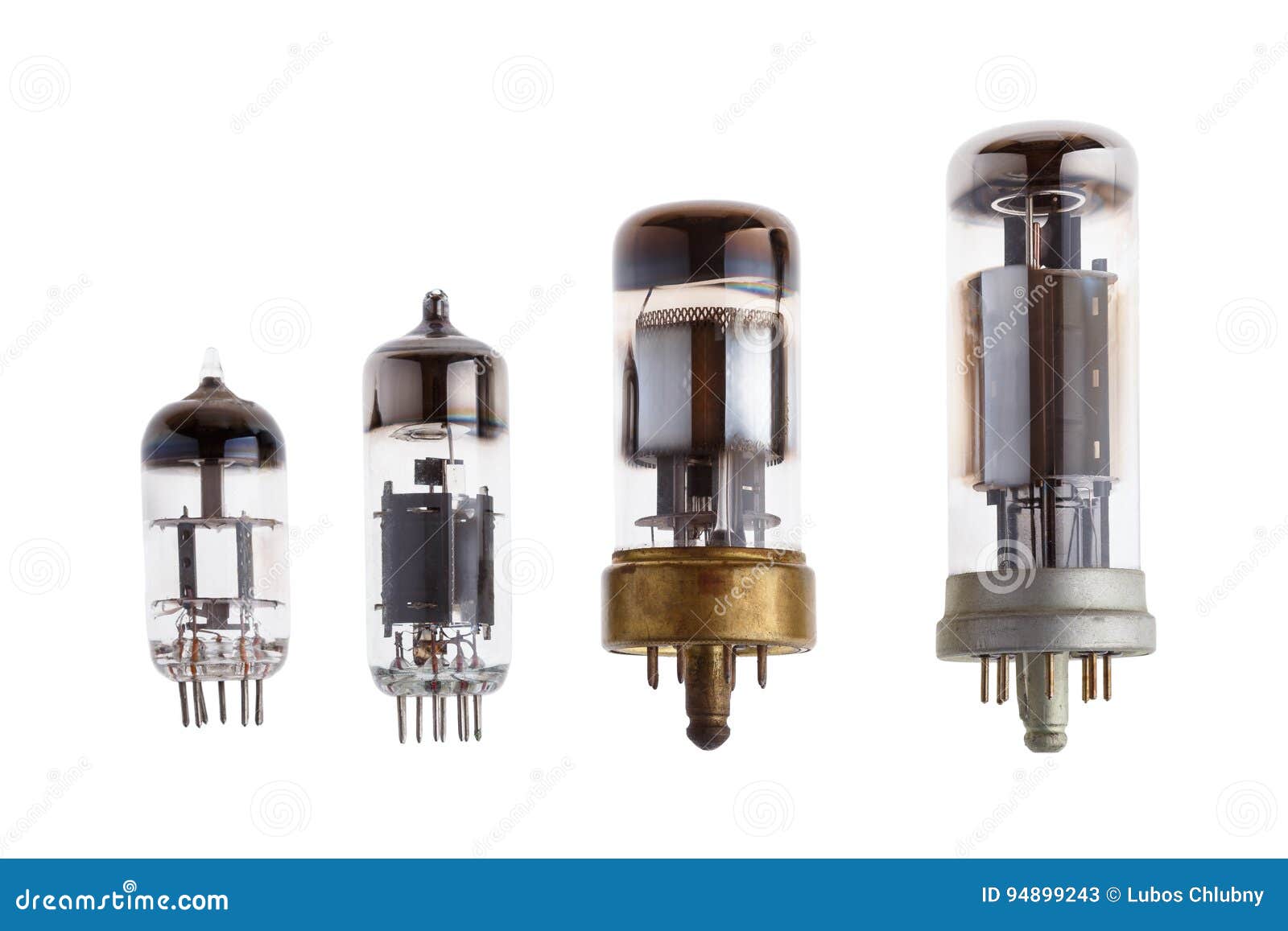 Glass Vacuum Electron Tubes Stock Image - Image of technical, audio ...