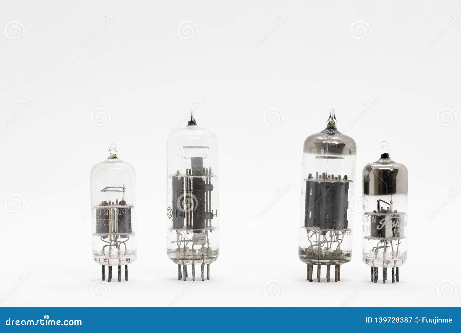 Glass vacuum radio tubes stock image. Image of stereo - 139728387
