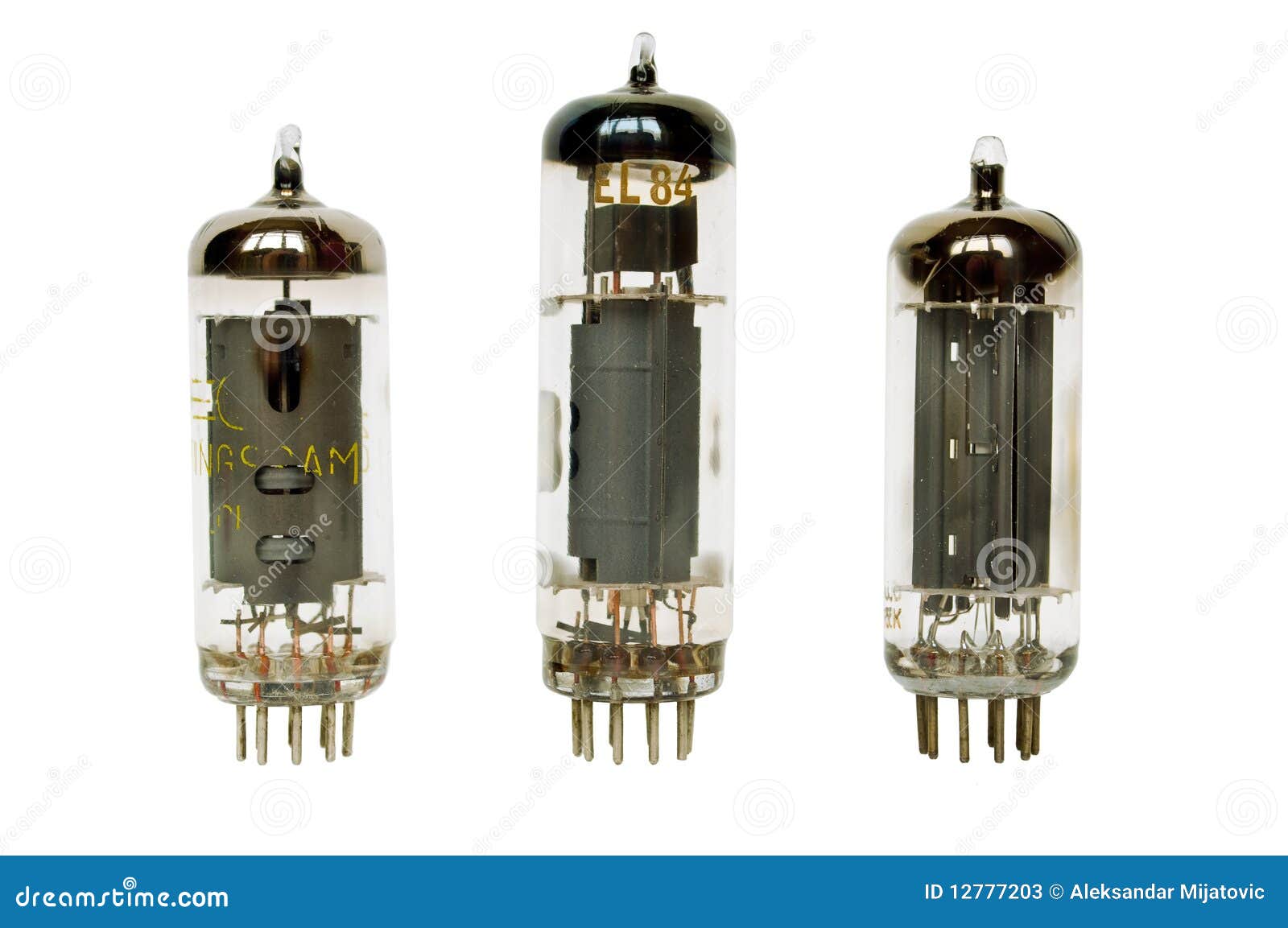 Glass vacuum tubes stock image. Image of electronic, lamp - 12777203