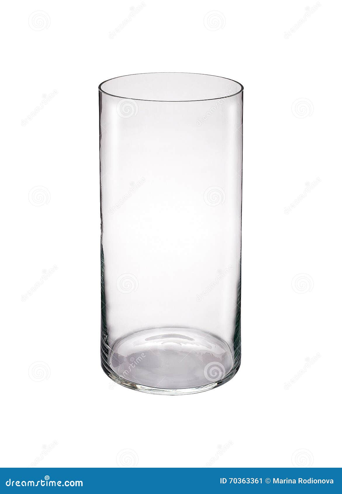 Glass Vase Isolated on a White Background Stock Image - Image of ...