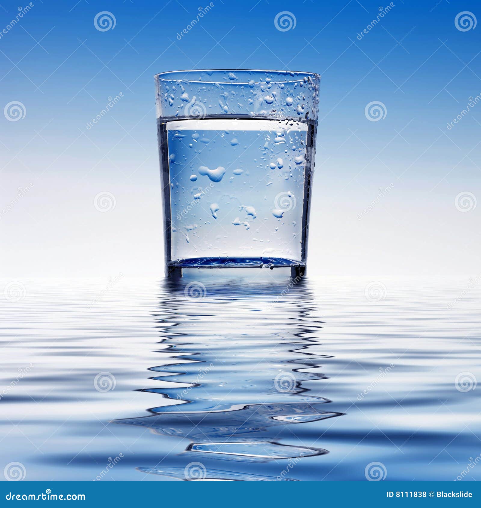 Glass vatten arkivfoto. Bild av reflexion, sjön, törsta - 8111838