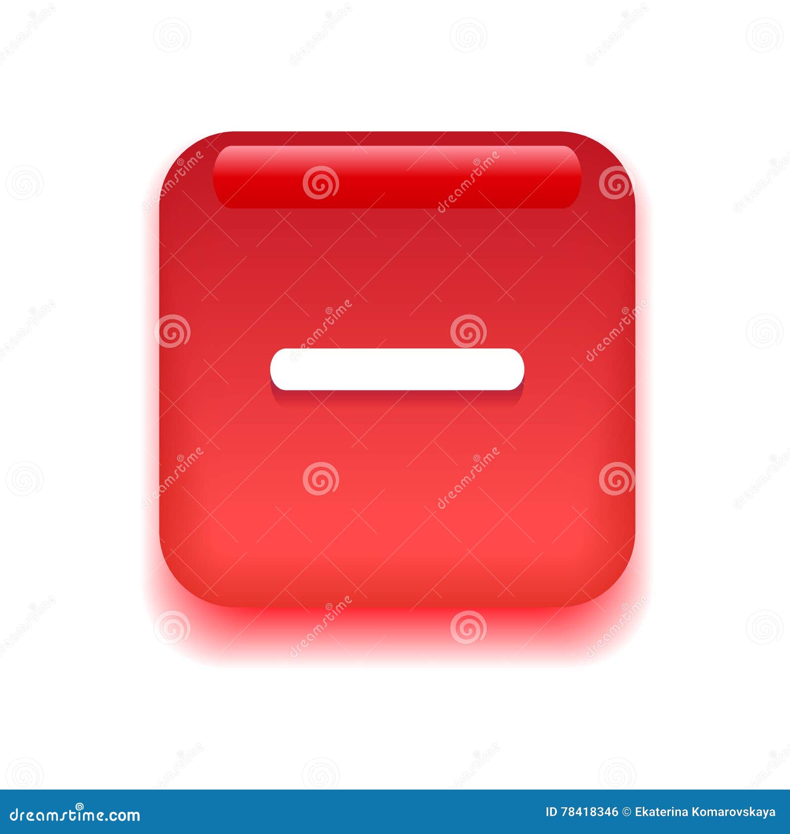 Glass vector icon, minus stock vector. Illustration of interface - 78418346