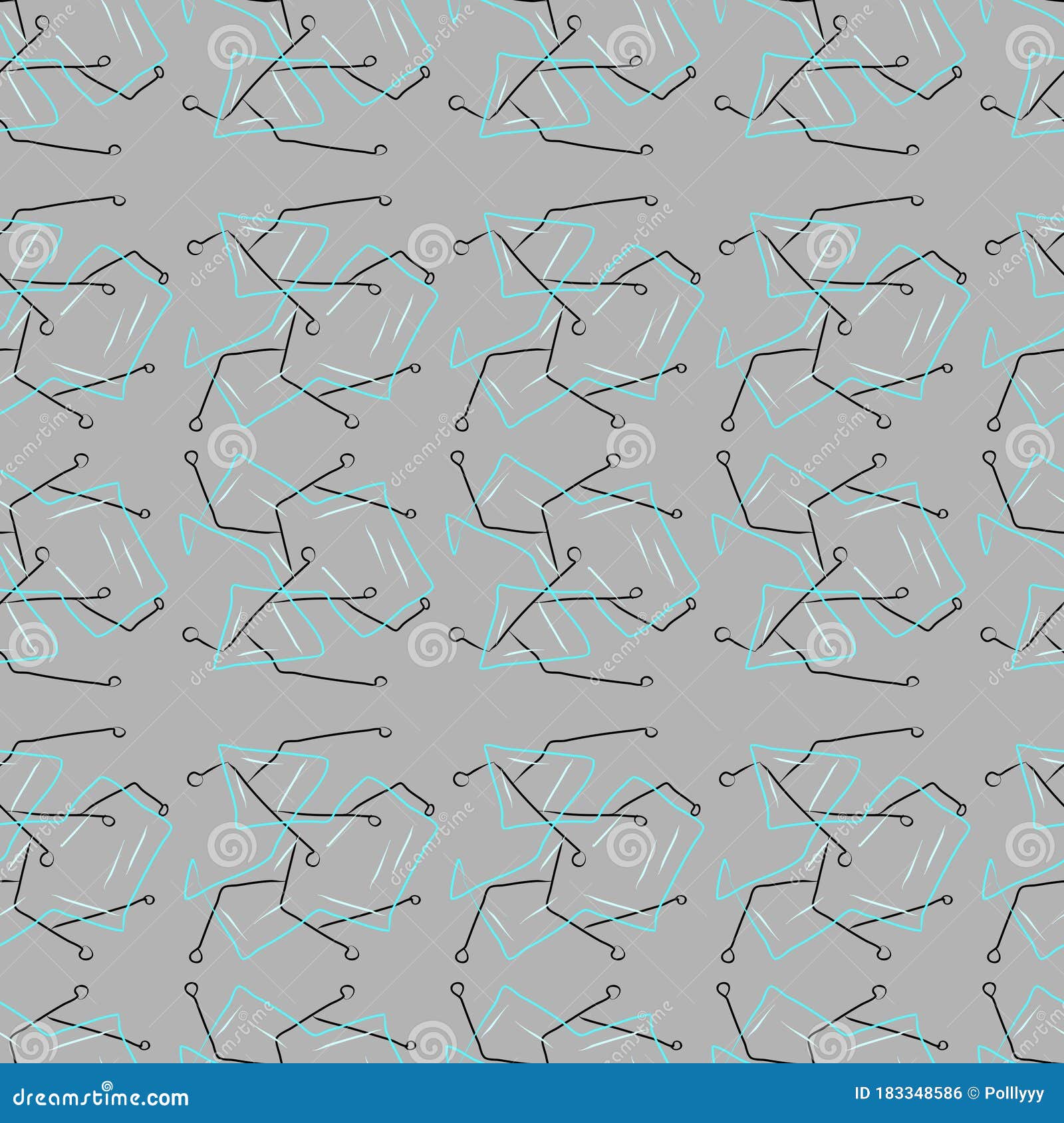 Glass Vector Seamless Pattern Background. Art Continuous Abstract ...