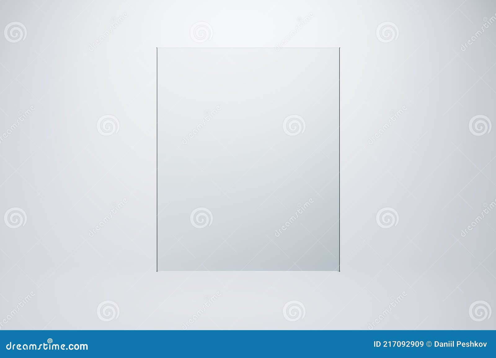 Glass Vertical Rectangle on White Background, Advertising and Promotion ...