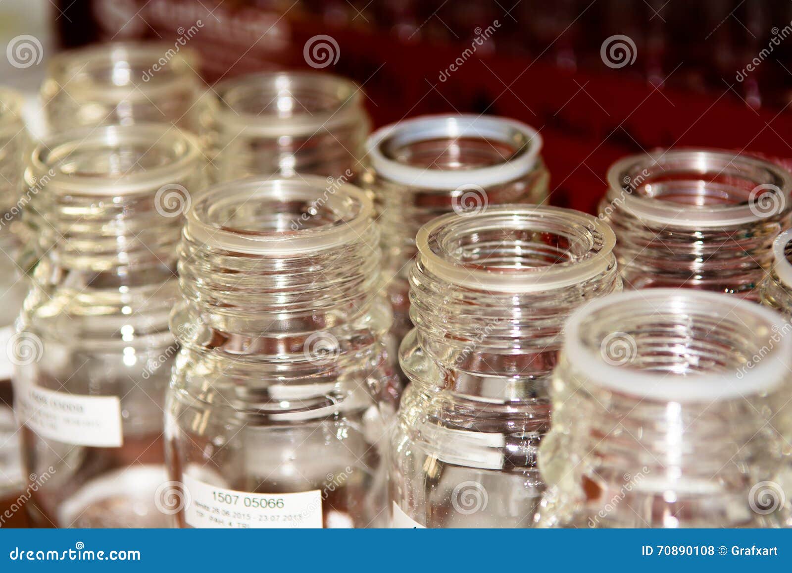 Glass Vials in Chemical Laboratory Stock Photo - Image of detail ...