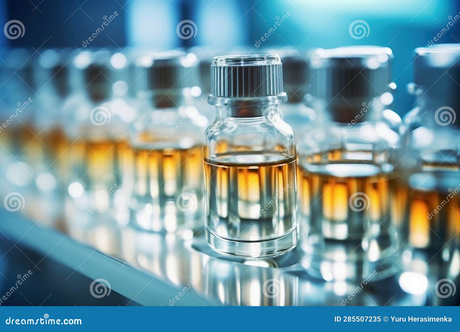Glass Vials for Liquid Samples. Laboratory Equipment for Dispensing ...