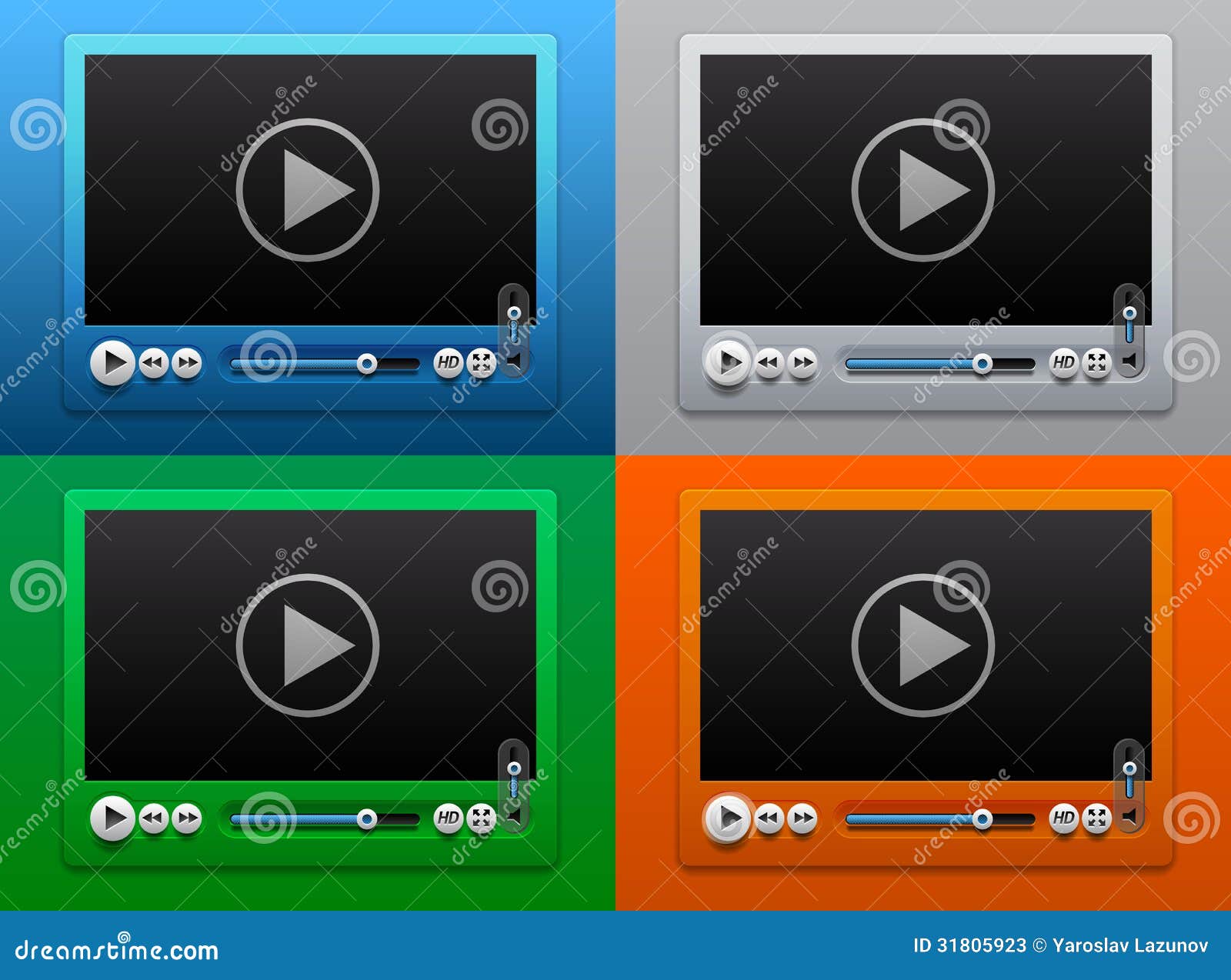 Glass Video Player Web Color Background Stock Illustrations – 125 Glass ...
