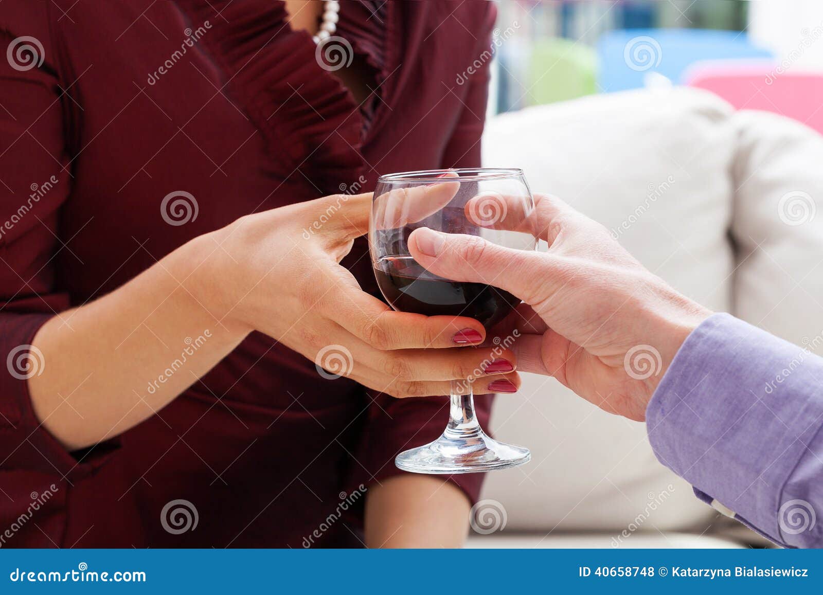 Glass of vine stock photo. Image of alcohol, female, hand - 40658748