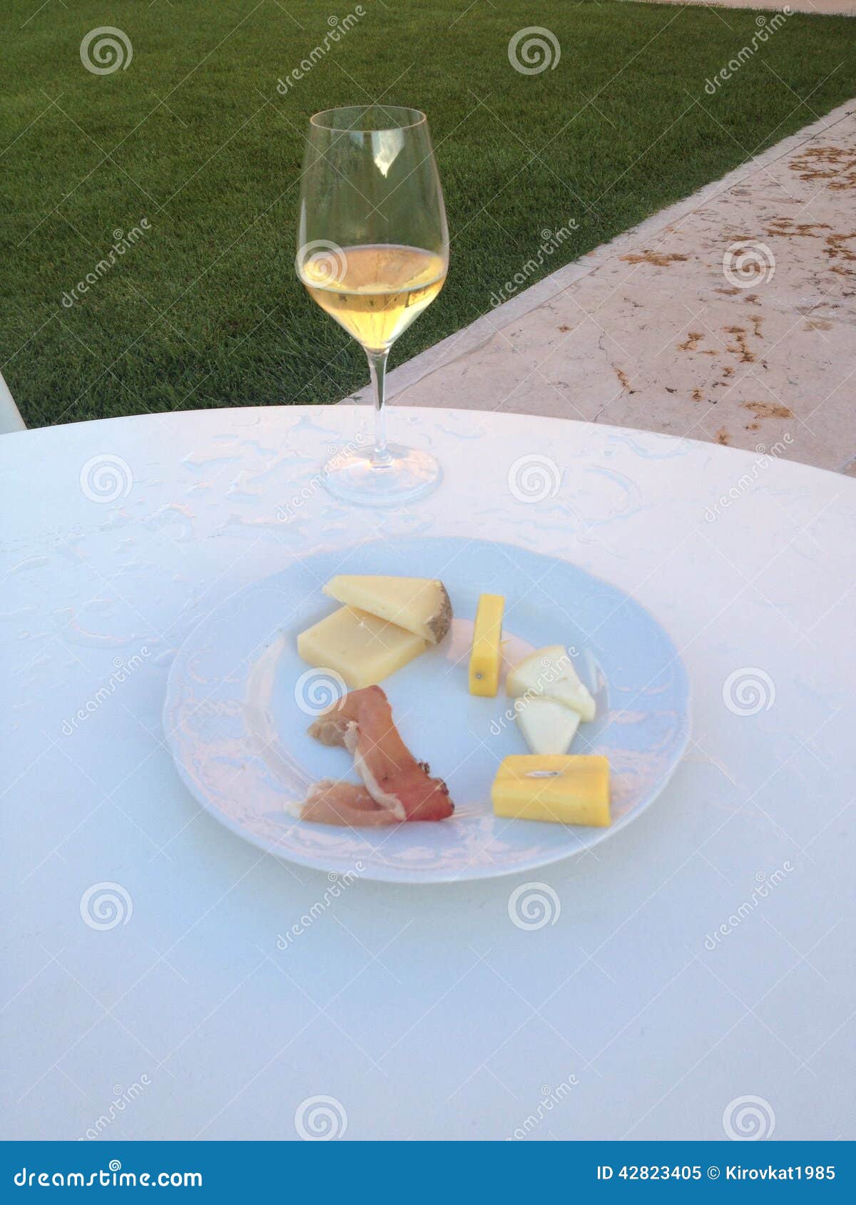 Glass of Vine with Refreshments Stock Image - Image of glass, italian ...