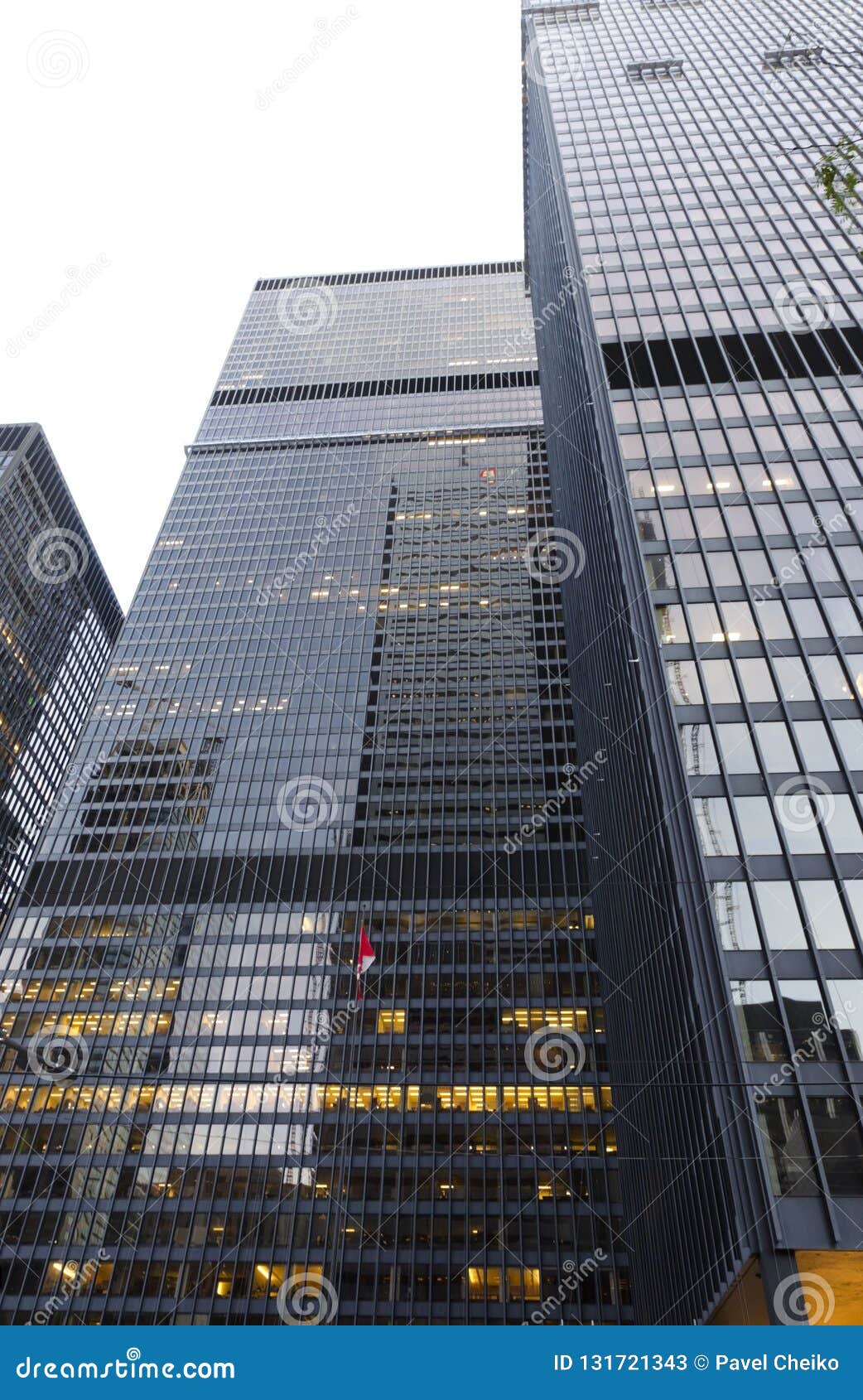 Glass Wall of a High-rise Building Stock Image - Image of building ...