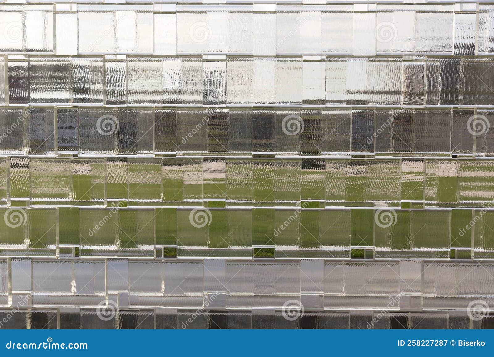 Glass Wall Made of Transparent Bricks Stock Image - Image of bricks ...