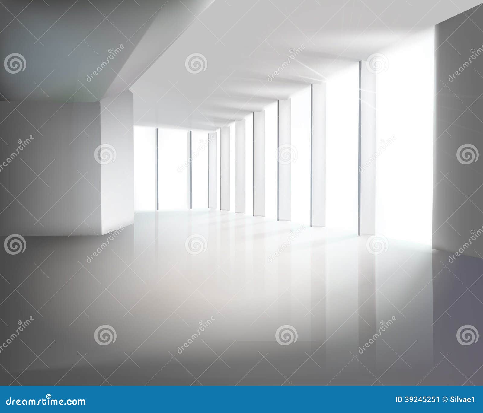Glass Wall in Office. Vector Illustration. Stock Vector - Illustration ...