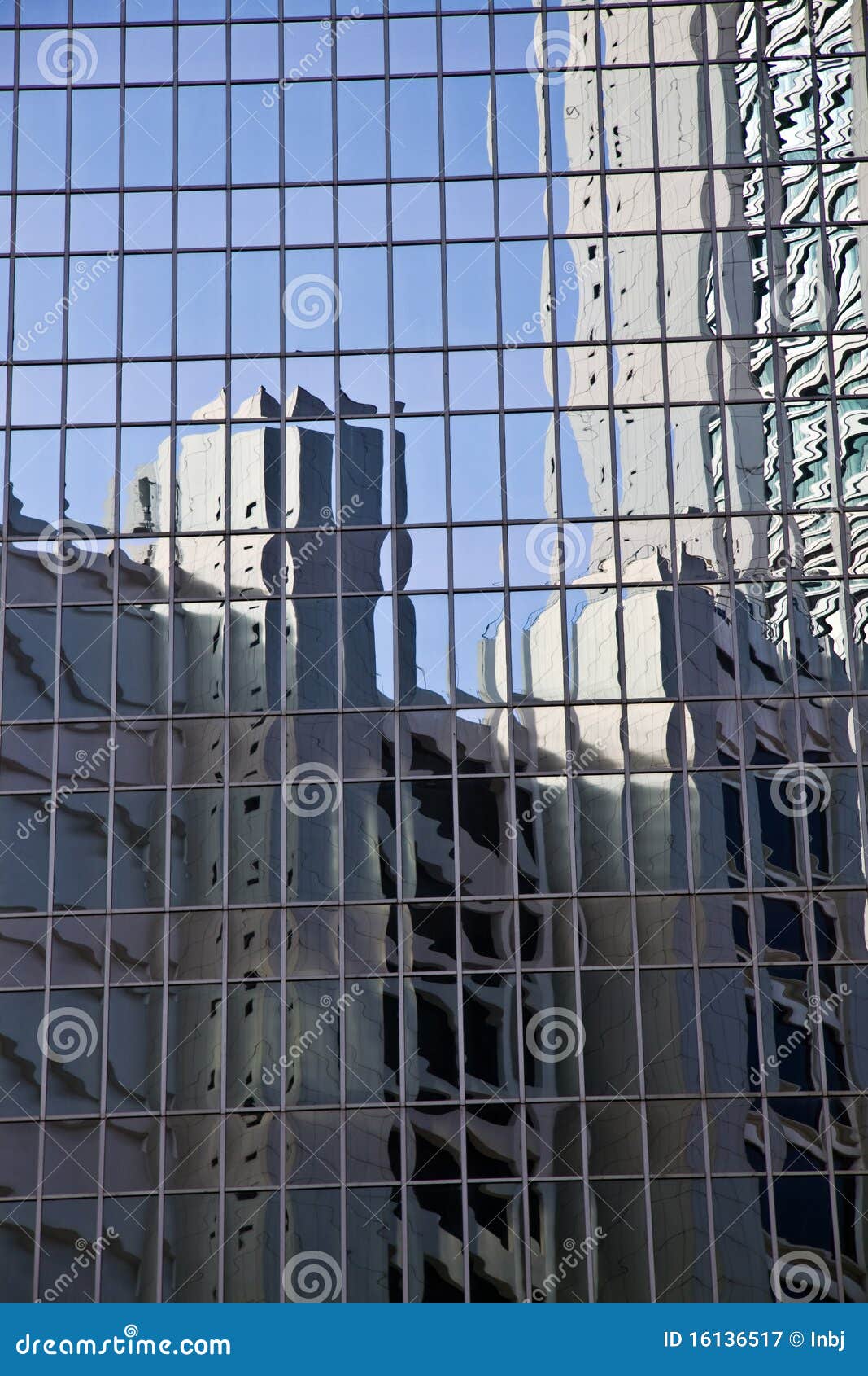 Glass Wall with the Reflection Stock Image - Image of color, city: 16136517