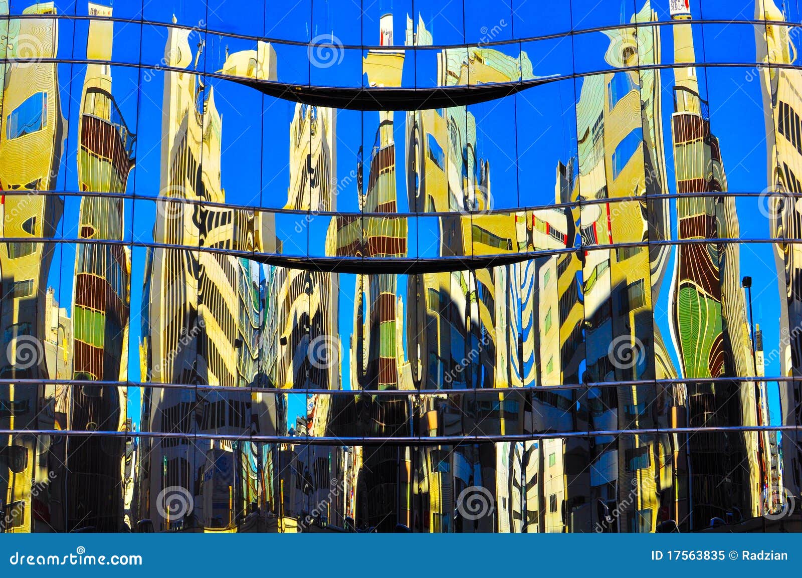 Glass wall reflection stock image. Image of structure - 17563835